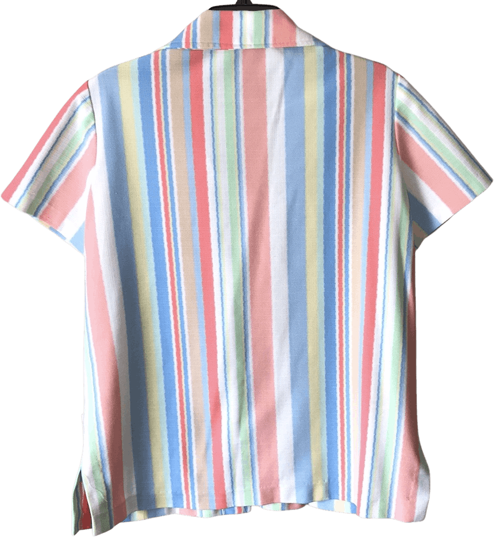 Vintage 70's Pastel Rainbow Button Top by Carol Henry | Shop THRILLING