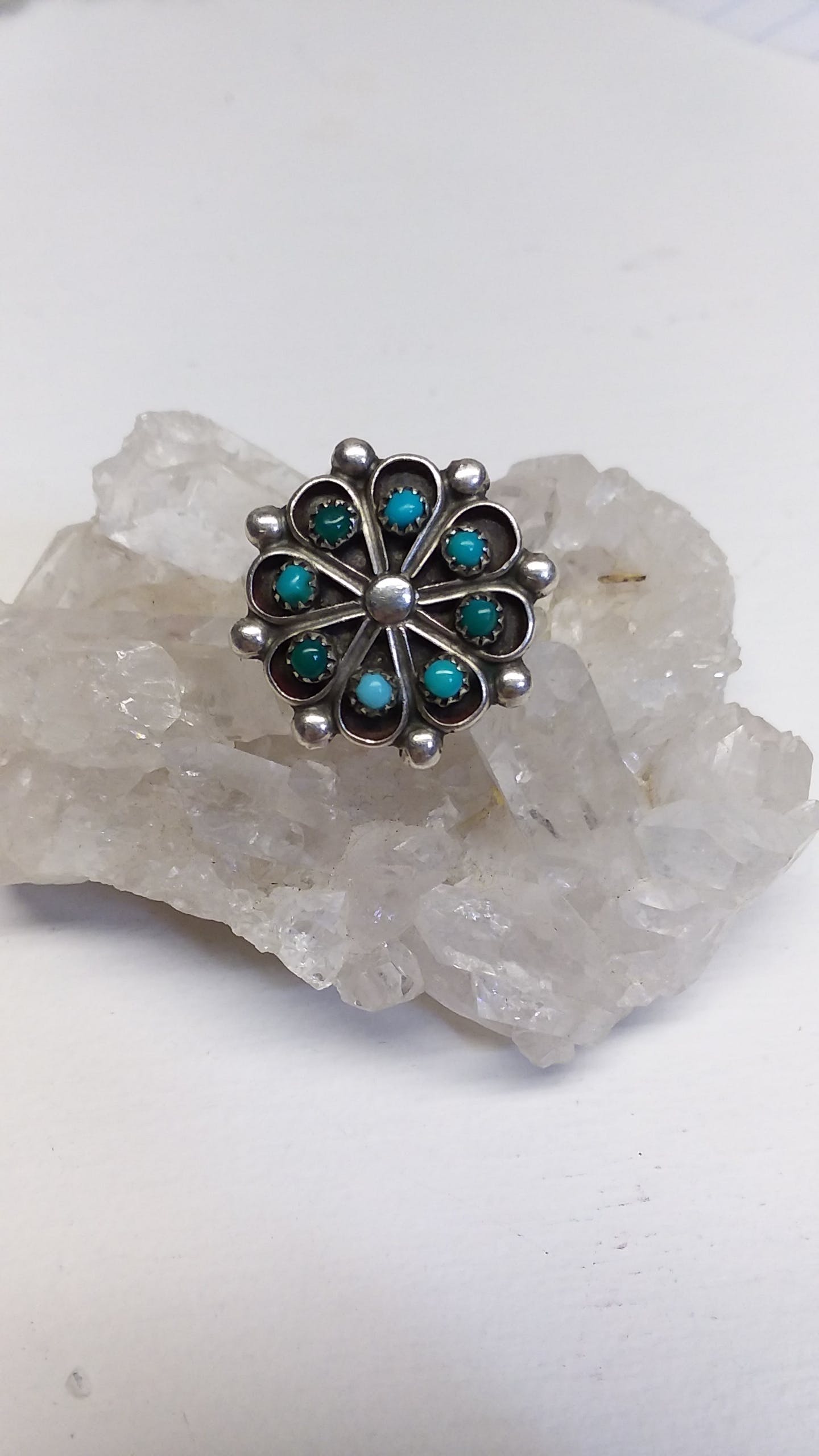 Vintage 70's Sterling Silver and Turquoise Ring | Shop THRILLING