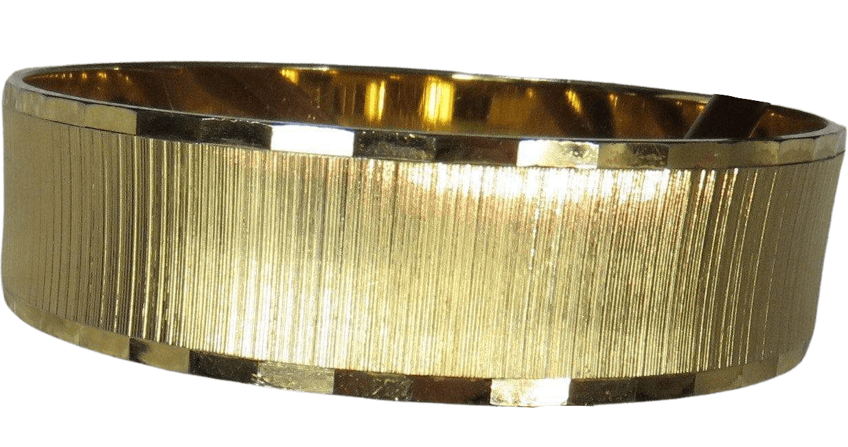 Vintage 70’s Wide Textured Gold Bangle Bracelet | Shop THRILLING