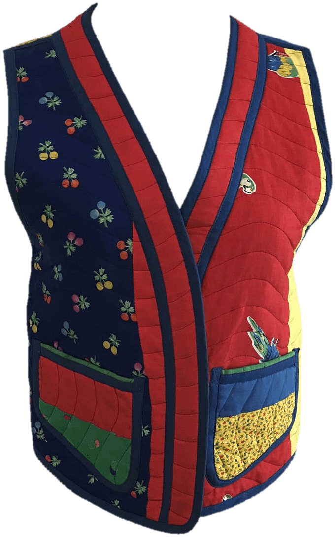 Vintage 70’s Jeanne Marc Quilted Appliqued Vest by Jeanne Marc | Shop ...