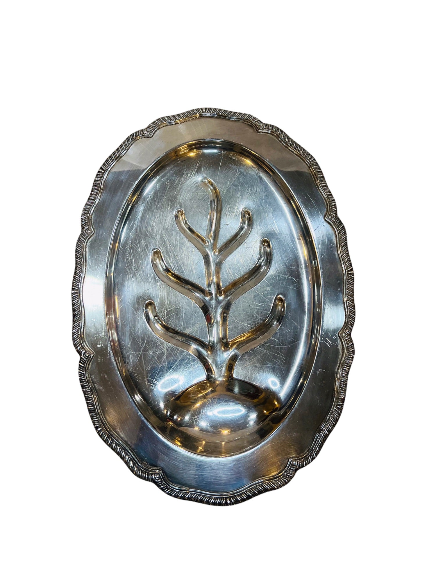 Vintage Fine Silver Plate Since 1865 Footed Tray 16" X 12" Oval by W&S ...