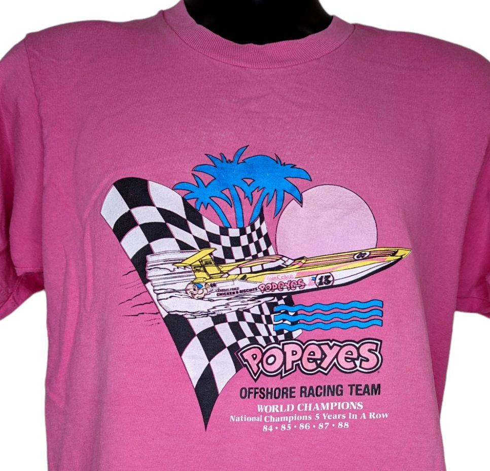 Vintage 80s Popeyes Offshore Racing Team T-Shirt National Champions by ...