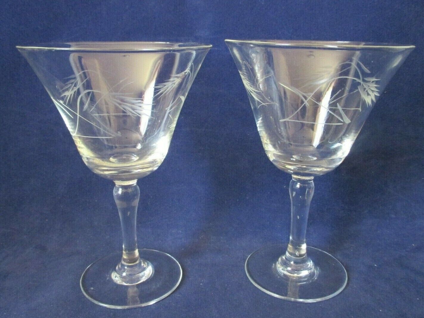 Vintage Sasaki Noritake Wheat Pattern Wine Goblet Smooth Bulbous Stem ...