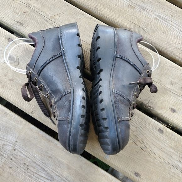 Vintage 90s 00s Skechers Brown Suede Leather Platform Wedge Lace-Up Sn ...