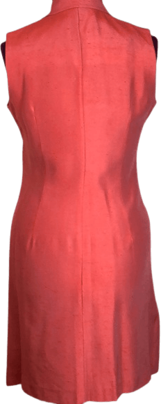 Vintage 80's/90's Coral Double Breasted Sleeveless Suit Dress by Dani ...