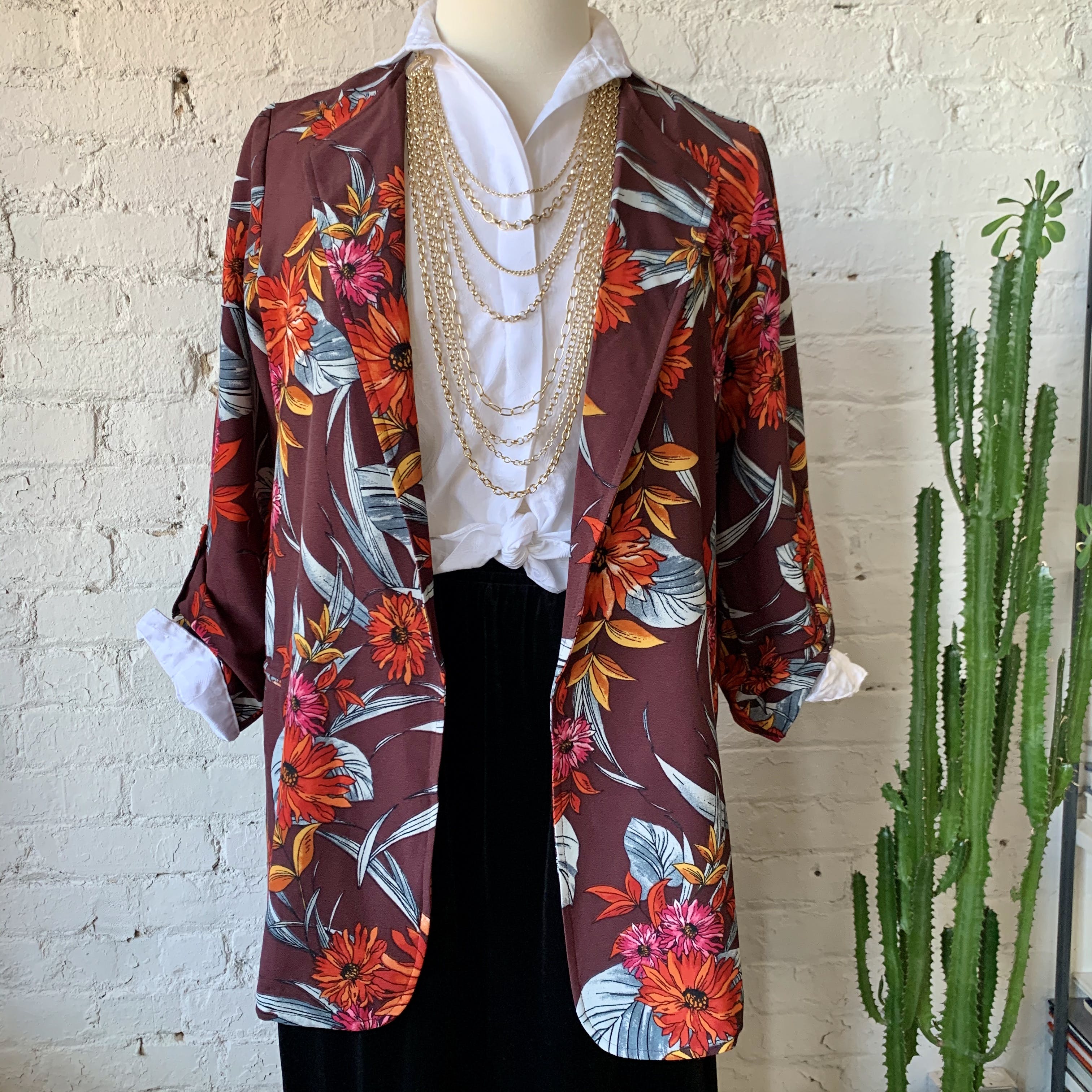 Vintage 90's Oversized Tropical Blazer by Soho | Shop THRILLING