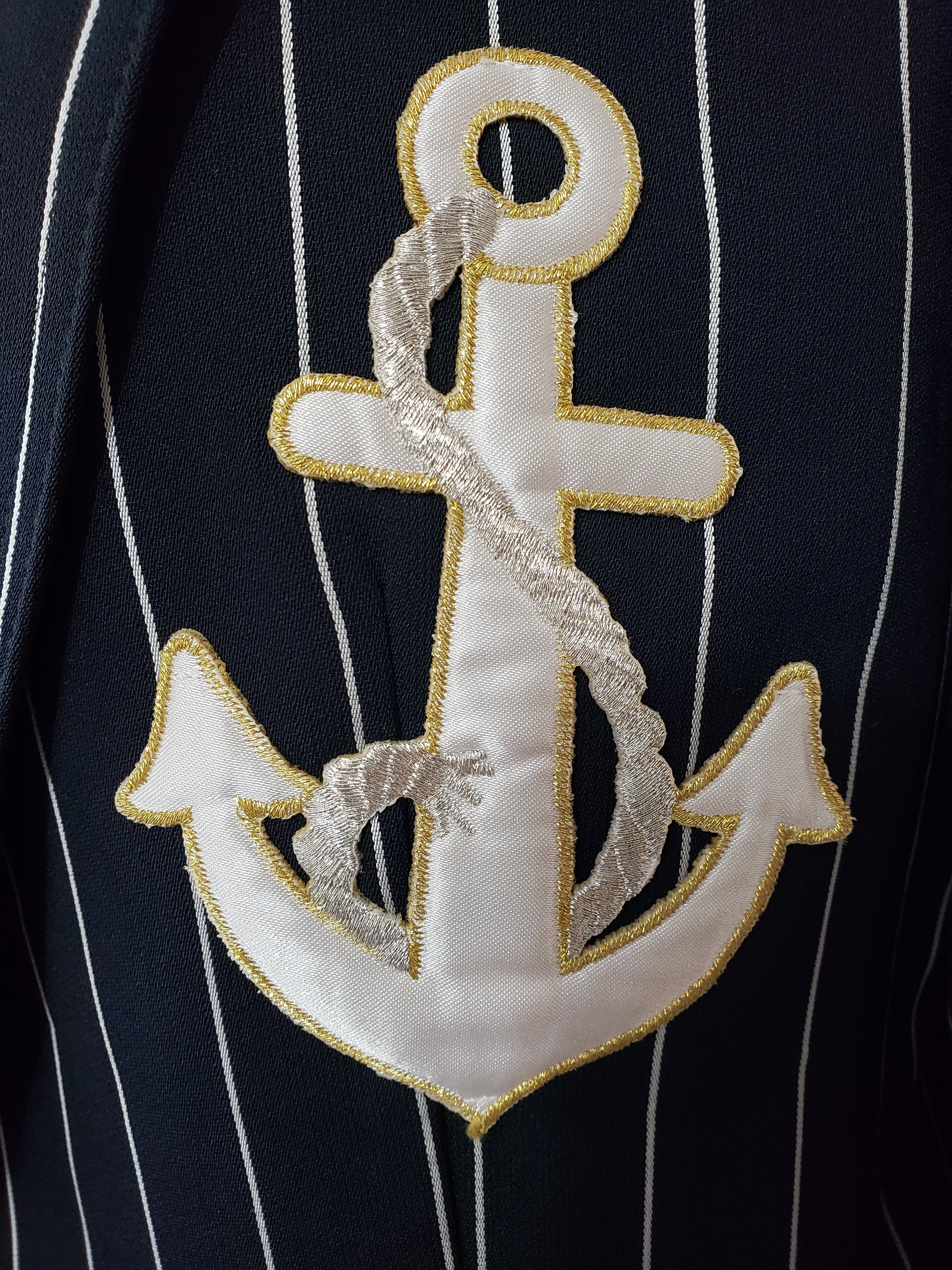 Vintage 80's Blue and White Striped Nautical Blazer by Criscione | Shop ...