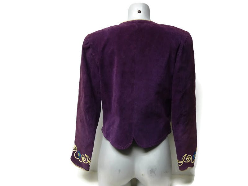 Vintage Phoenix USA Frontier Collection embroidered & beaded suede ...