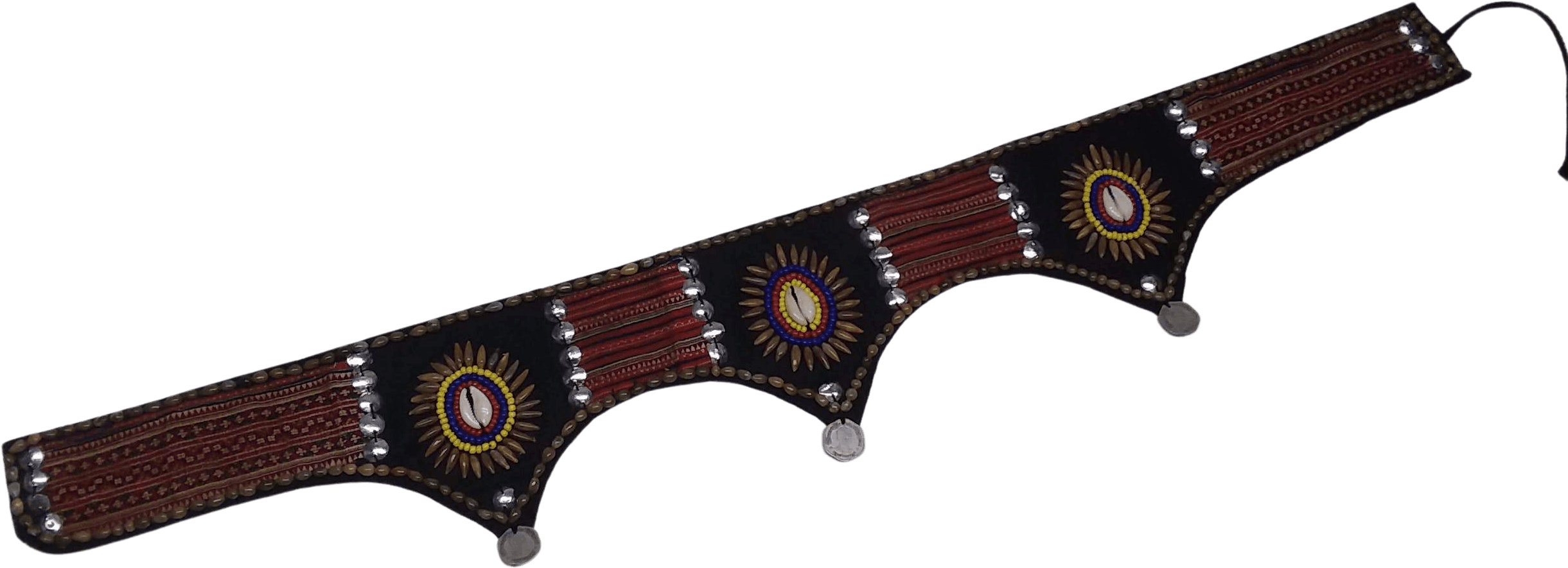 Vintage 80's Black and Multicolor Beaded Embellished Belt | Shop THRILLING