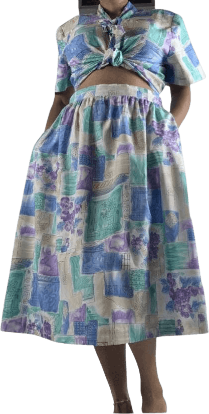 Vintage 80’s Floral A-Line Skirt Set by Koret | Shop THRILLING