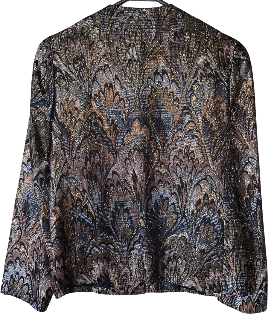 Vintage 80's Shimmery Feather Swirl Jacket by Mikabe | Shop THRILLING