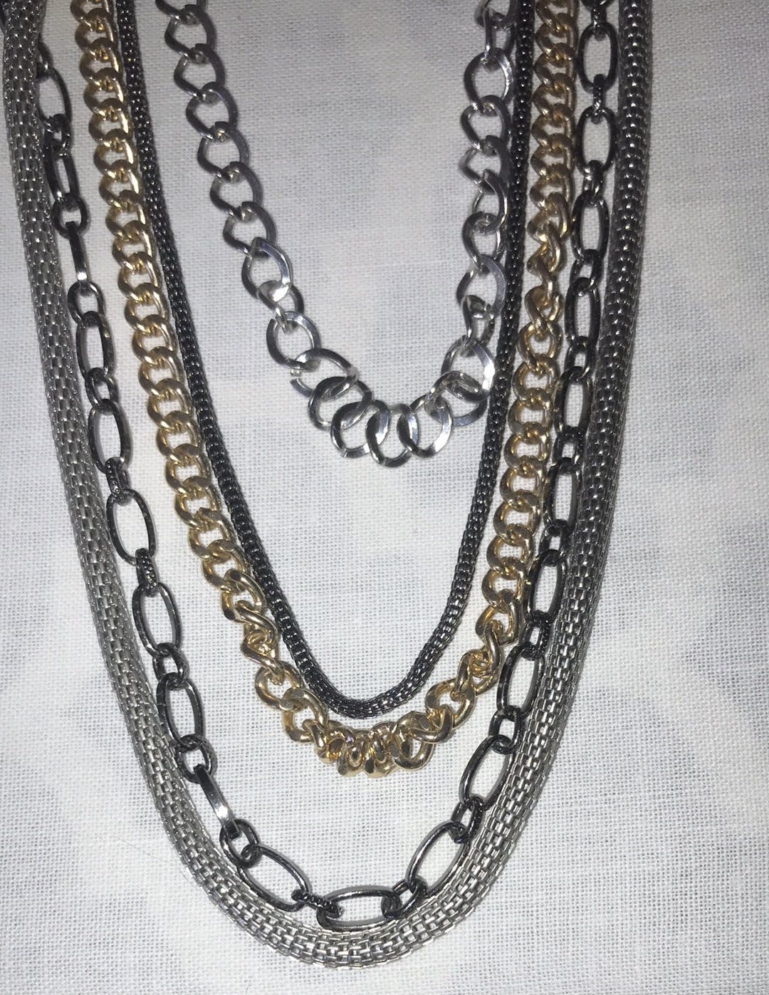 Vintage 80's Multilayered Chain Necklace | Shop THRILLING