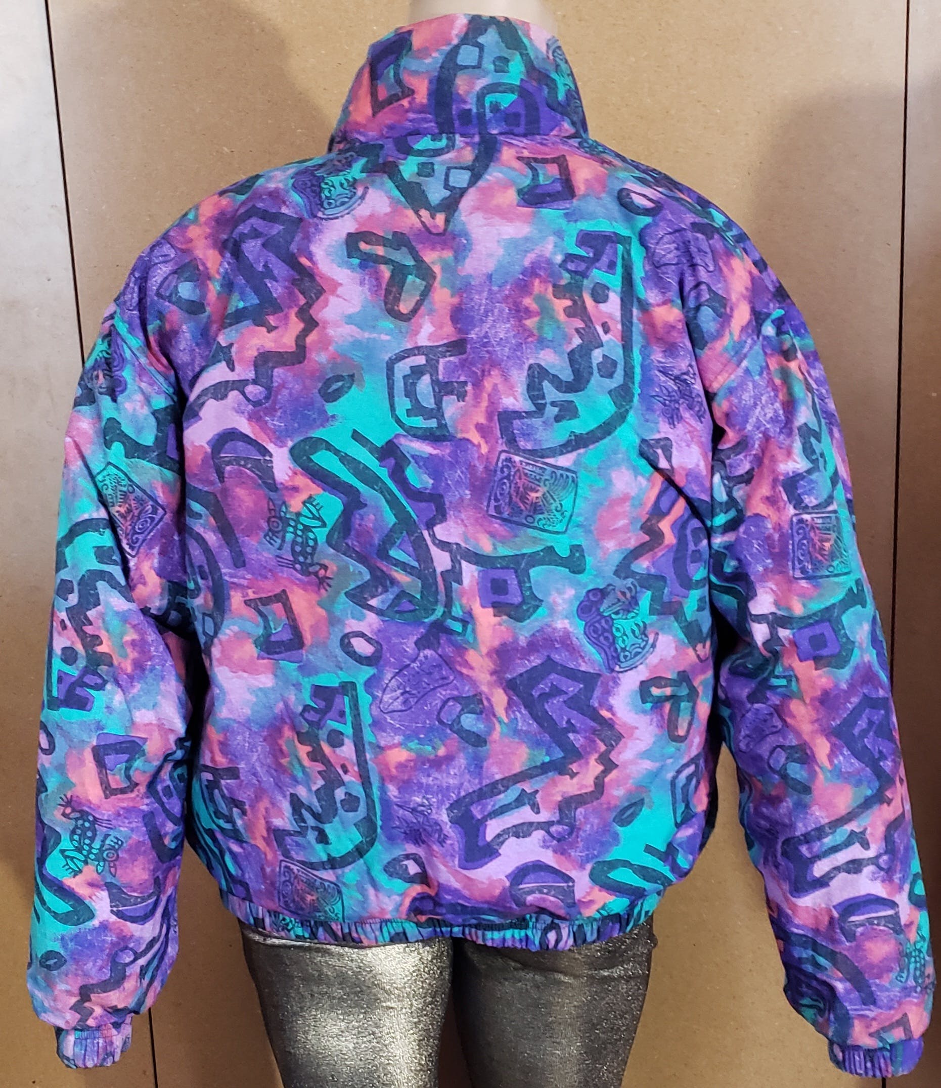 Vintage 80's Print Reversible Puffer Coat by Down House | Shop THRILLING