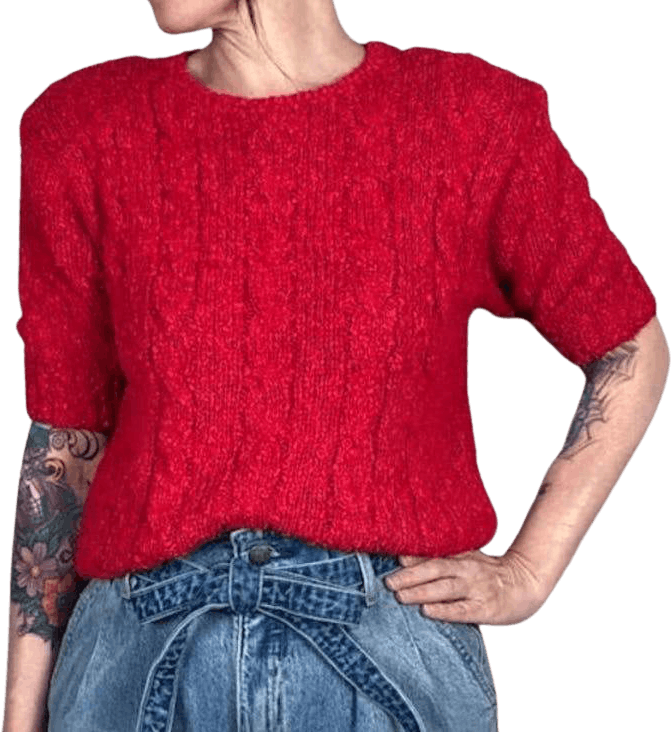 Vintage 80’s Red Sweater by Le Rouge | Shop THRILLING