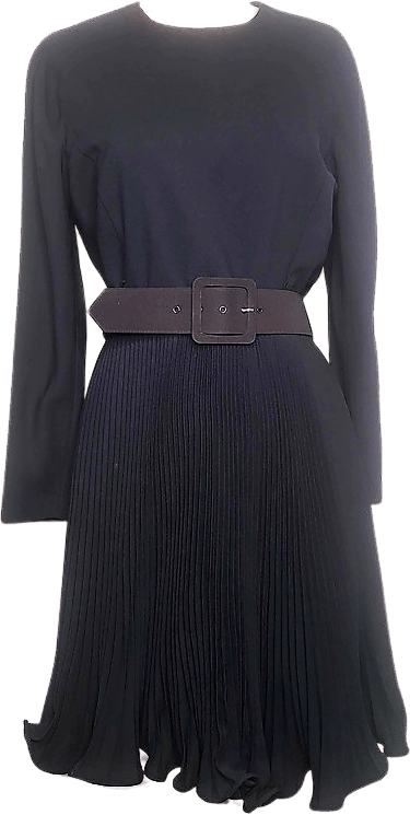 Vintage 80's Black Crystal Pleat Dress by Scassi | Shop THRILLING