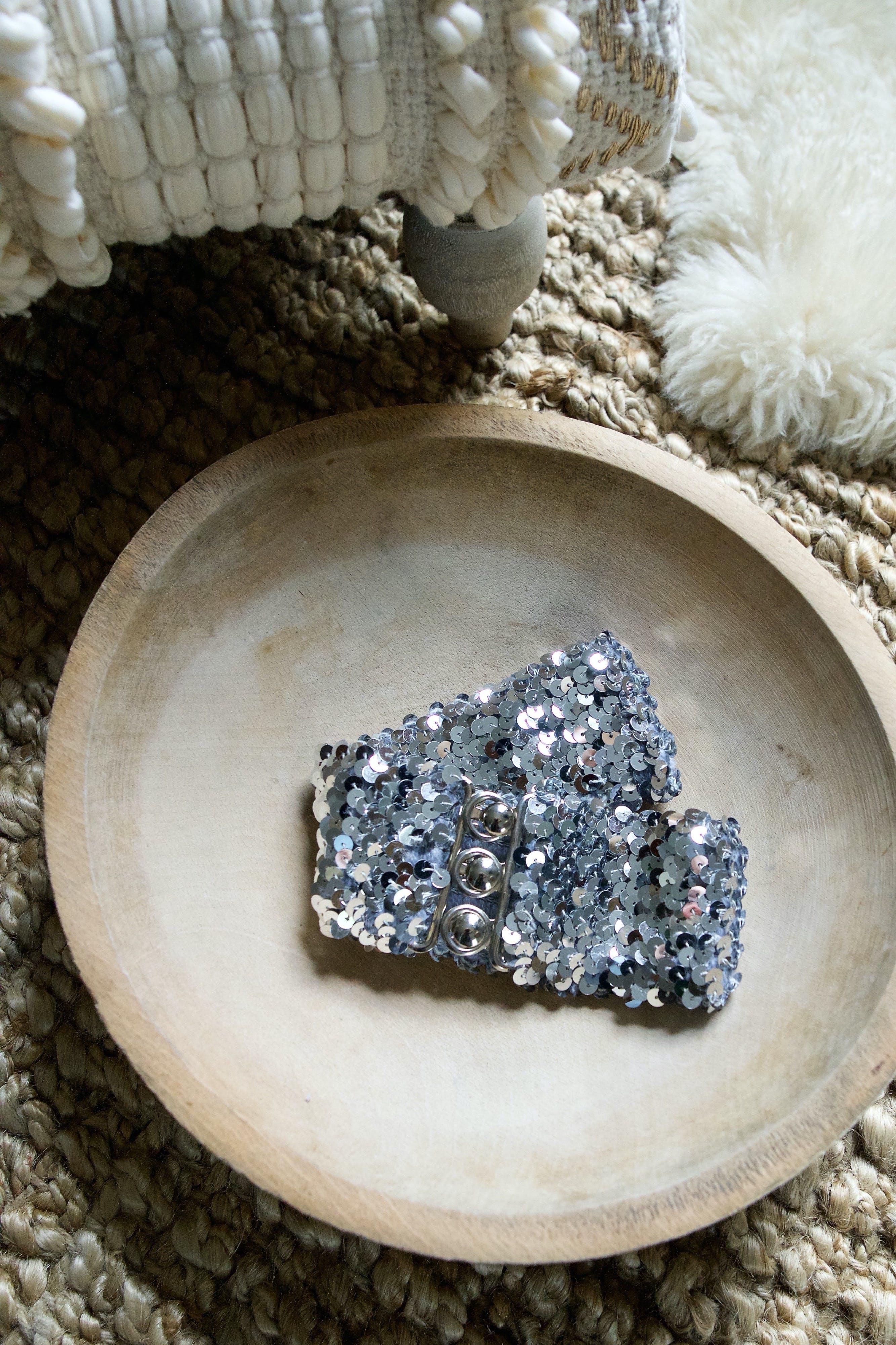 Vintage 80's Silver Sequin Stretch Elastic Metallic Disco Belt | Shop ...