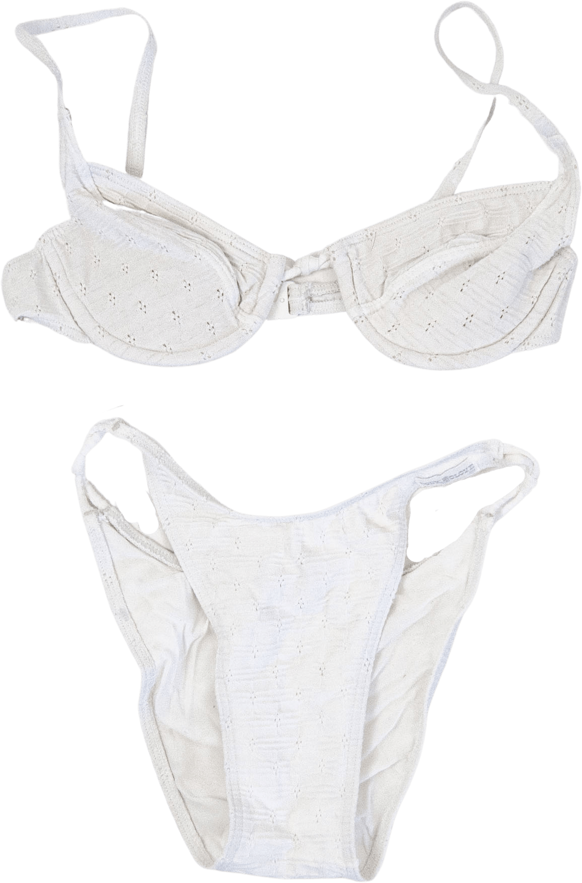 Vintage 80s White Cotton Hi Rise Bikini By Body Glove | Shop THRILLING