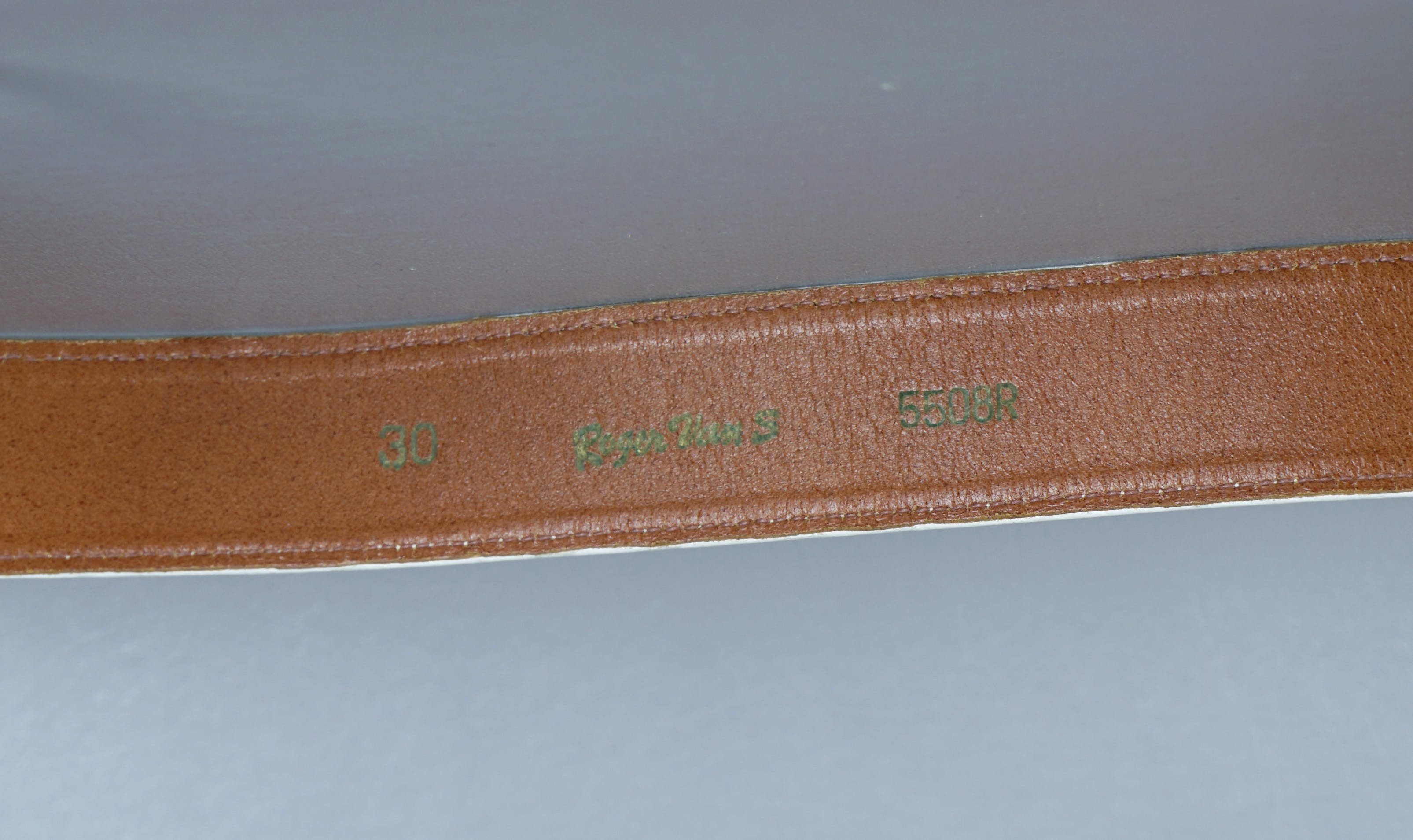 Vintage 80's White Leather Roger Van S Belt by Roger Van S | Shop THRILLING