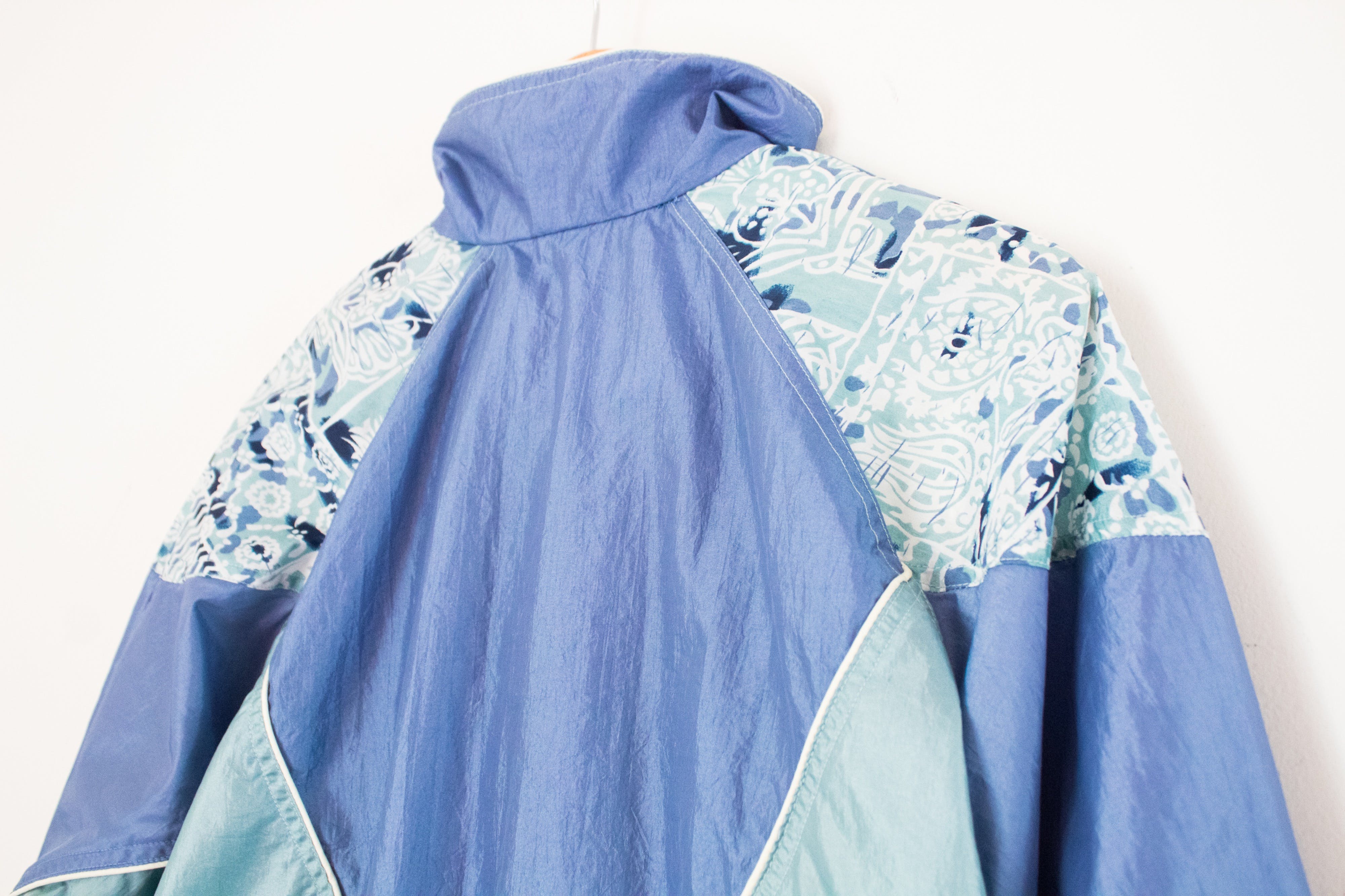 Vintage 90's Blue and Teal Windbreaker Jacket by Authentic ...
