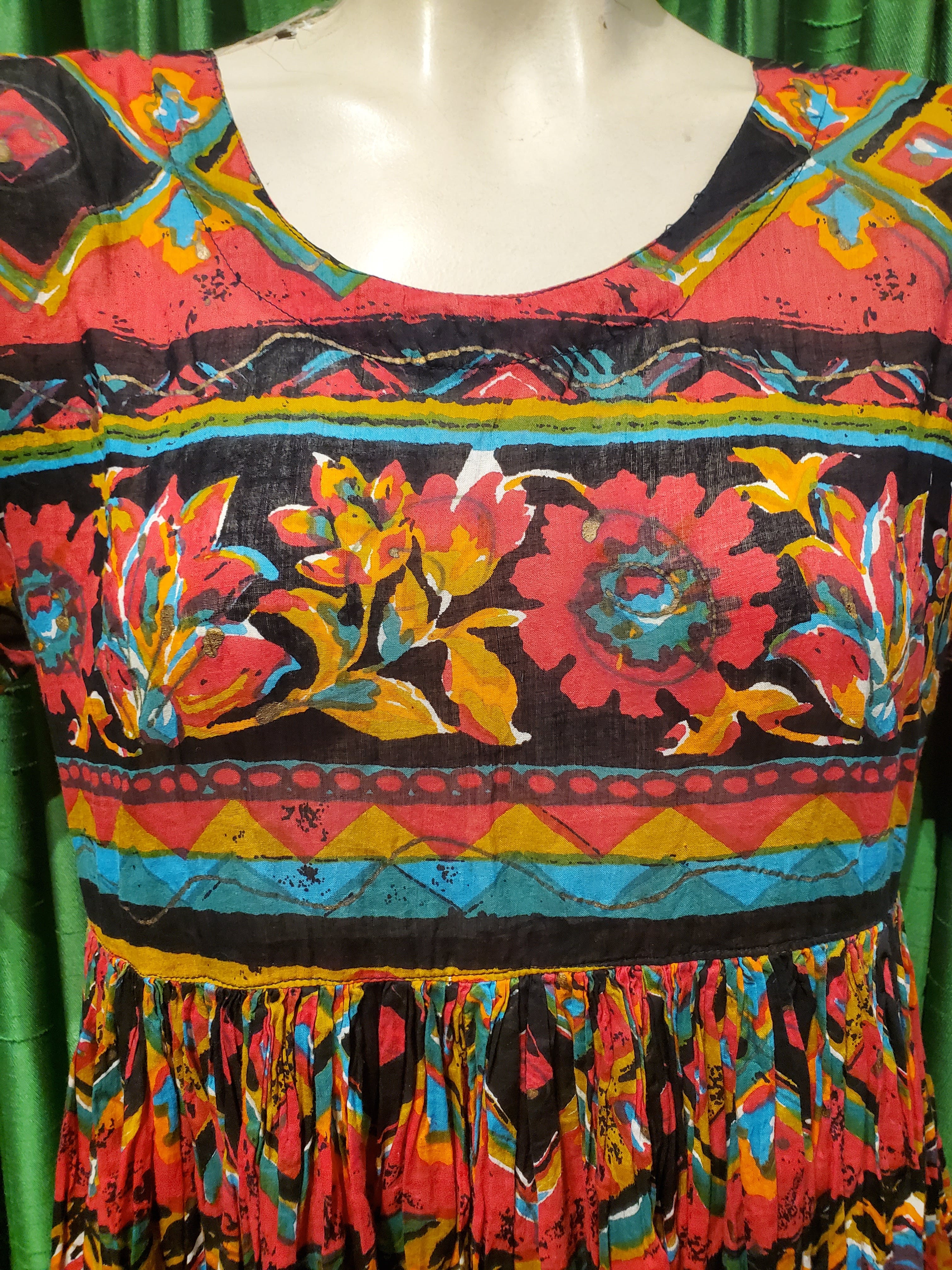 Vintage 90's Sheer Cotton Floral Grunge Revival Dress by At Last | Shop ...