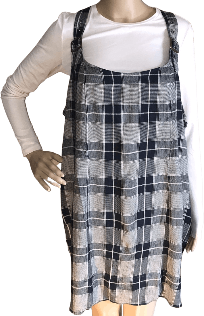 Vintage 90's Grunge Plaid Overall Dress | Shop THRILLING