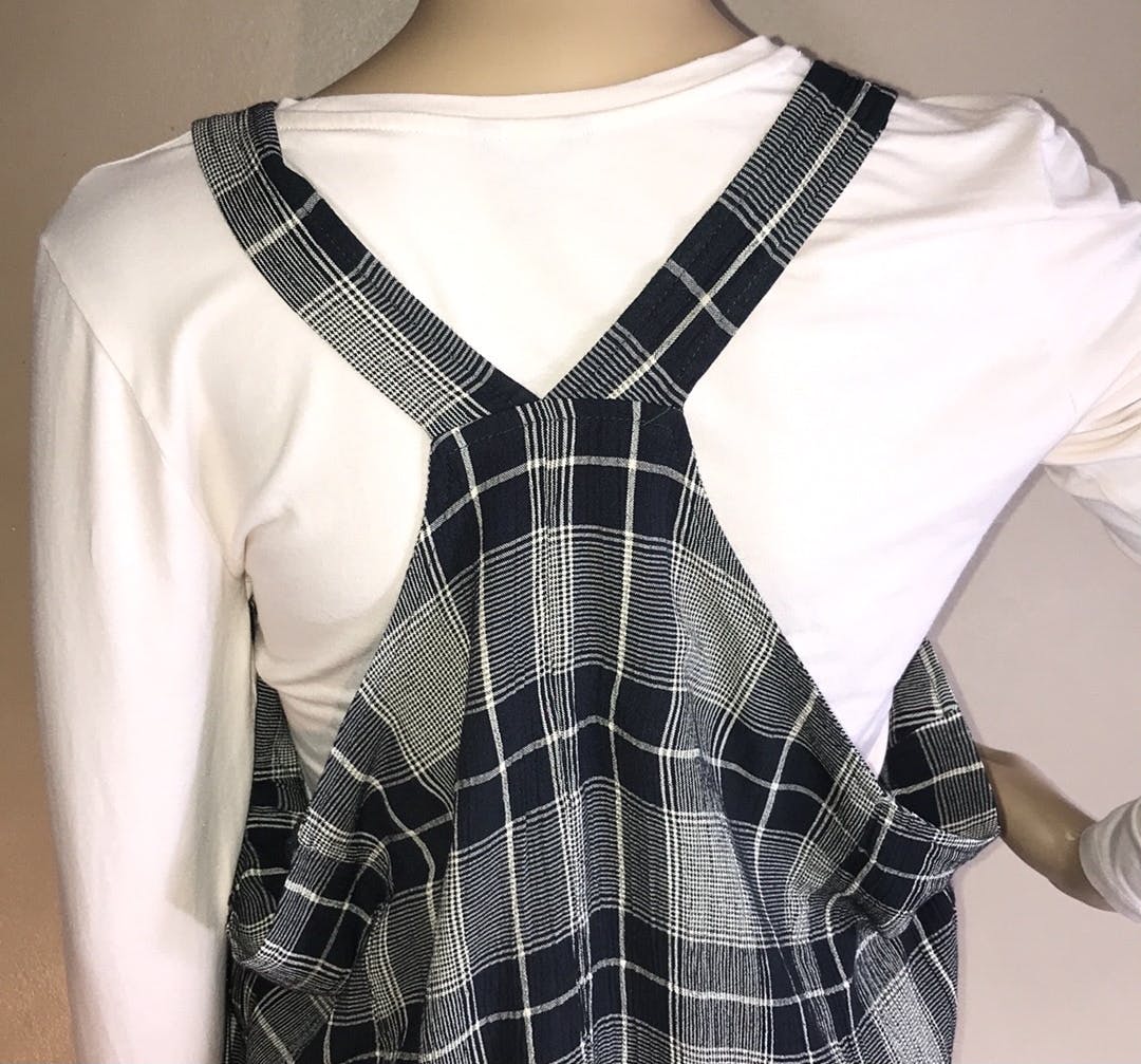 Vintage 90's Grunge Plaid Overall Dress | Shop THRILLING