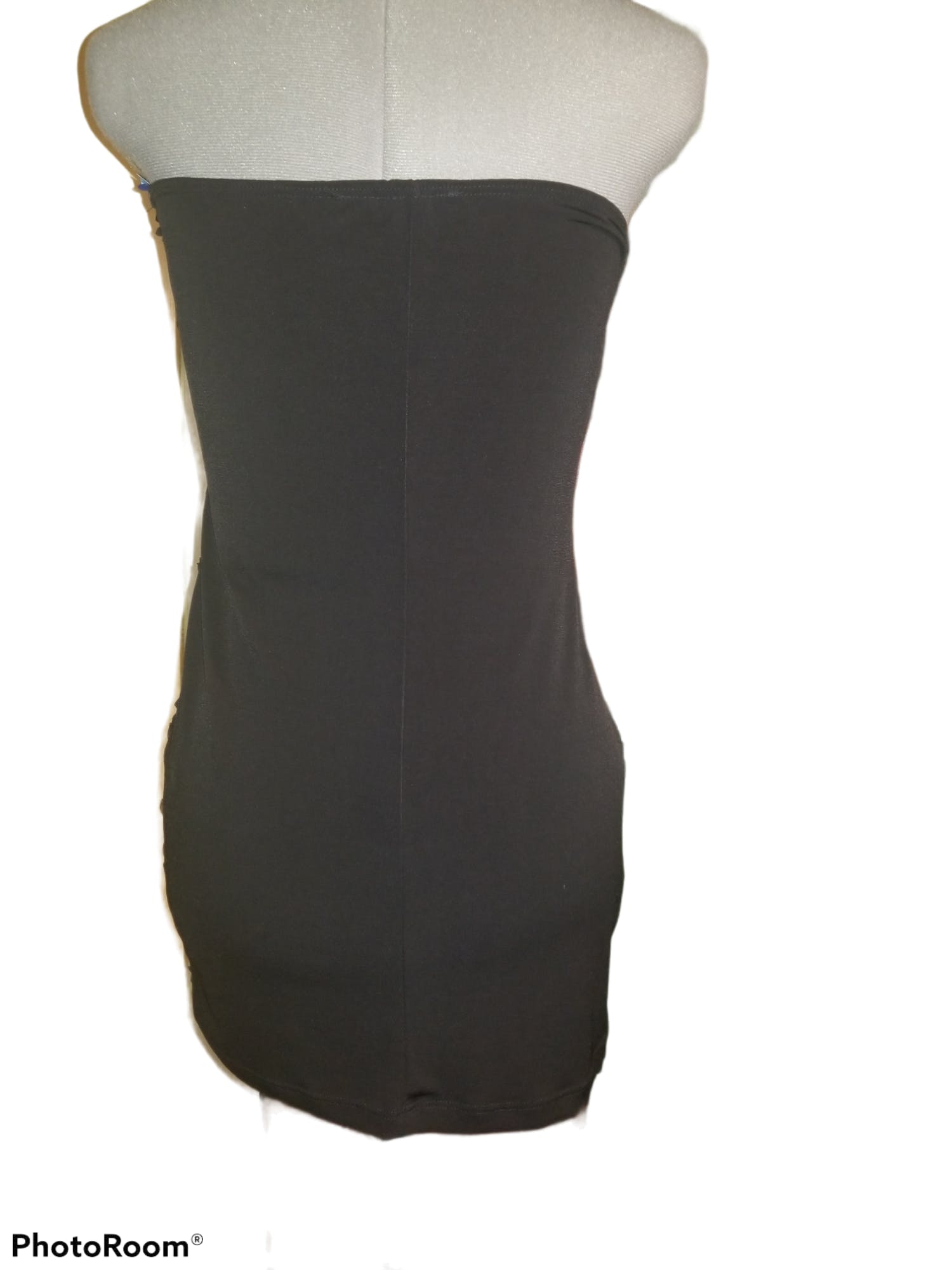 Vintage 90's Hot Pink and Black Mesh Strapless Dress by Body Central ...