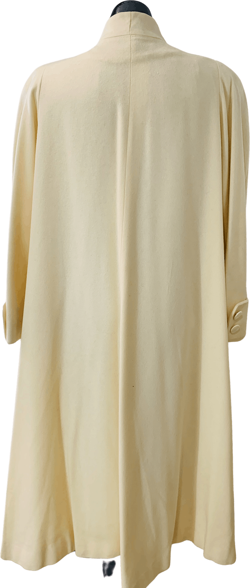 Vintage 90's Light Beige Long Wool Swing Coat by Bert Newman | Shop ...