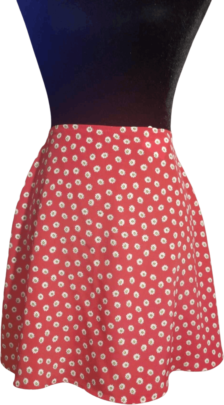 Vintage 90's Red and White Floral Print A-Line Skirt by Wrapper | Shop ...