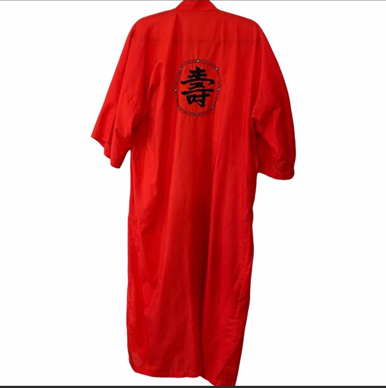 90’s Vintage Open Front Red Robe | Shop THRILLING