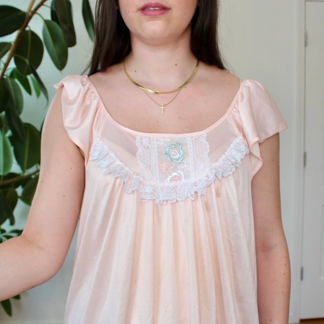 Vintage Peachy Satin Chemise | Shop THRILLING