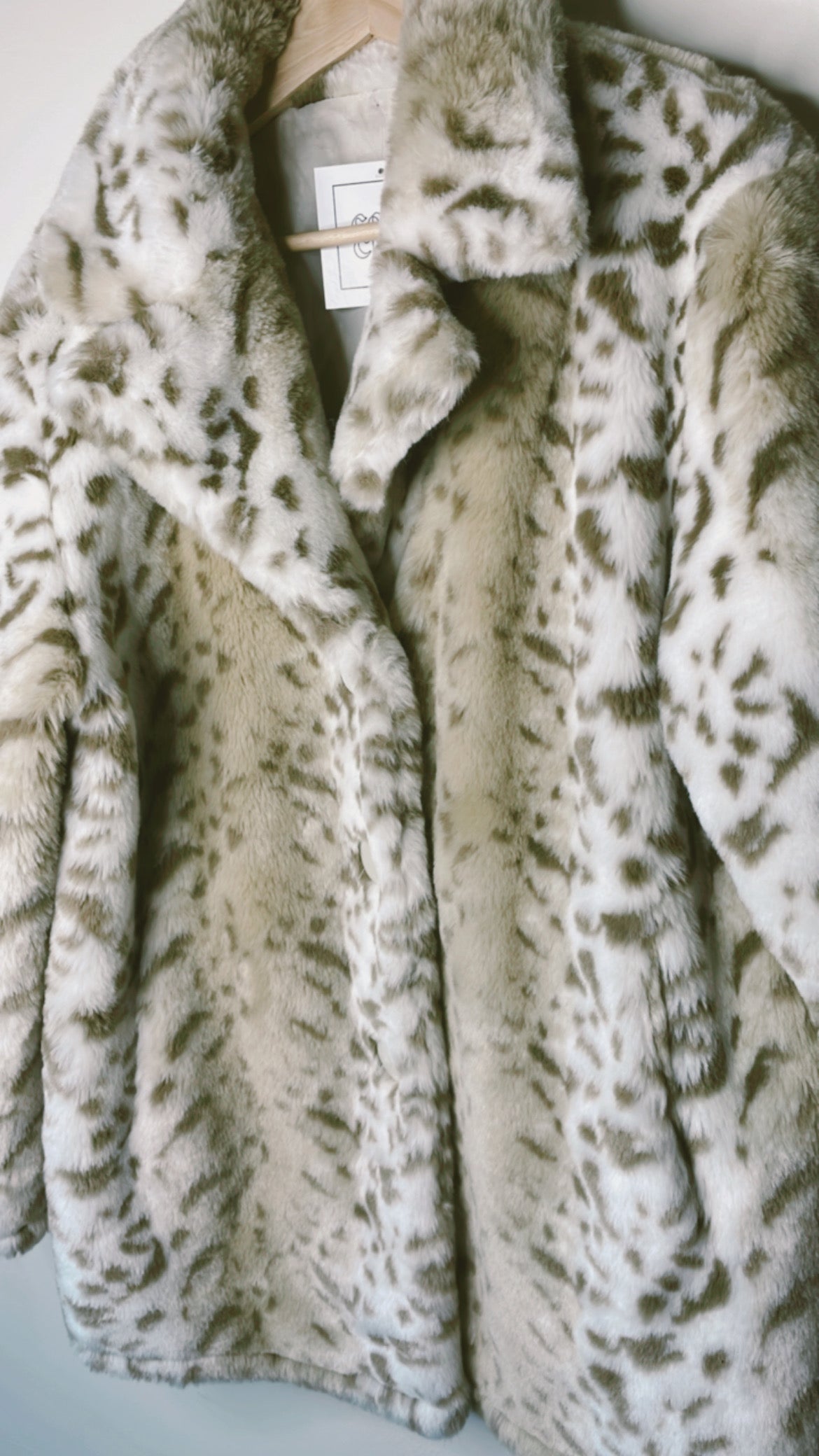 Vintage Faux Fur Snow Leopard Print Coat | Shop THRILLING