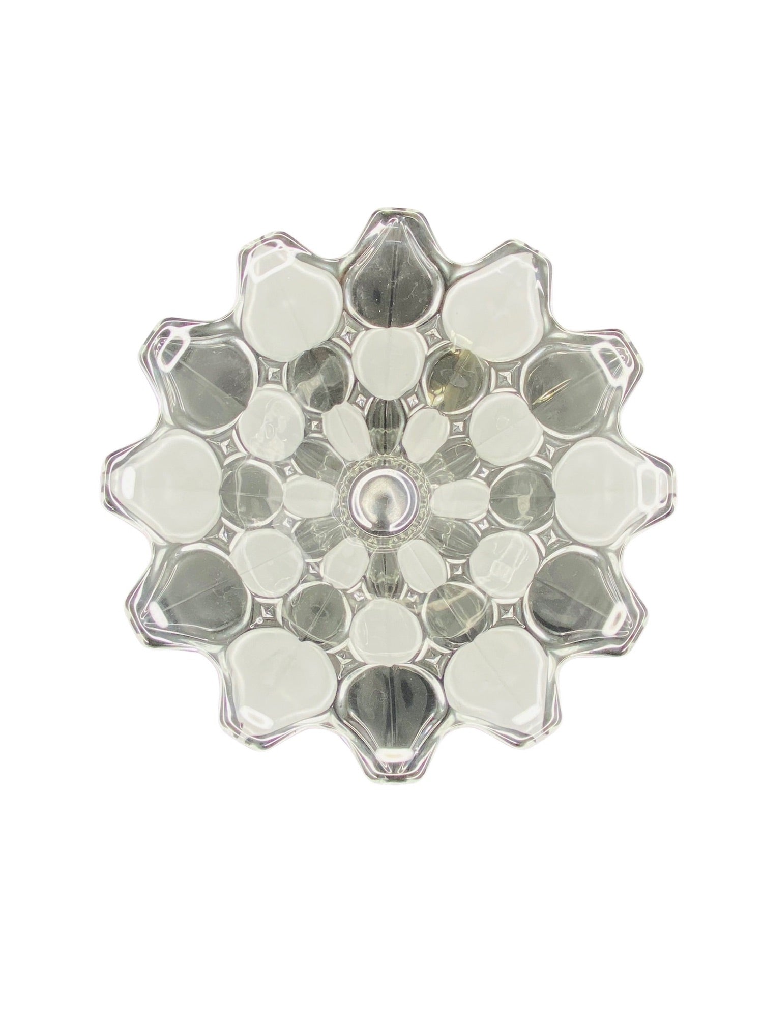 Vintage Crystal Industries Toscana Clear Frosted Glass Fruit Bowl by ...