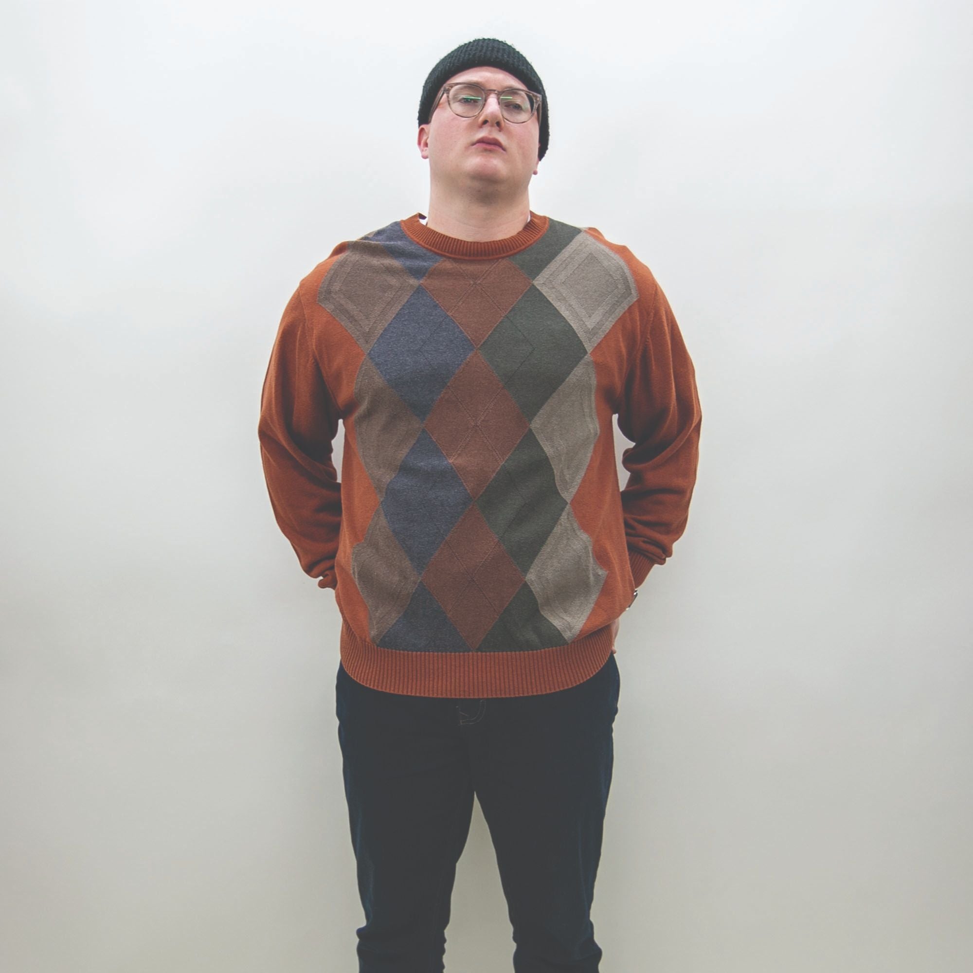 Vintage Geometric Pattern Brown Sweater by Alex Cannon | Shop THRILLING
