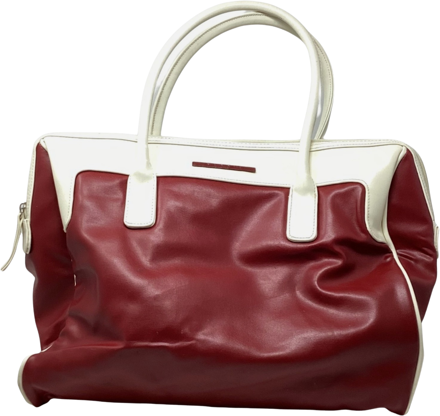 Vintage Tote Bowling Bag Red White Large Musty by Faccia | Shop THRILLING