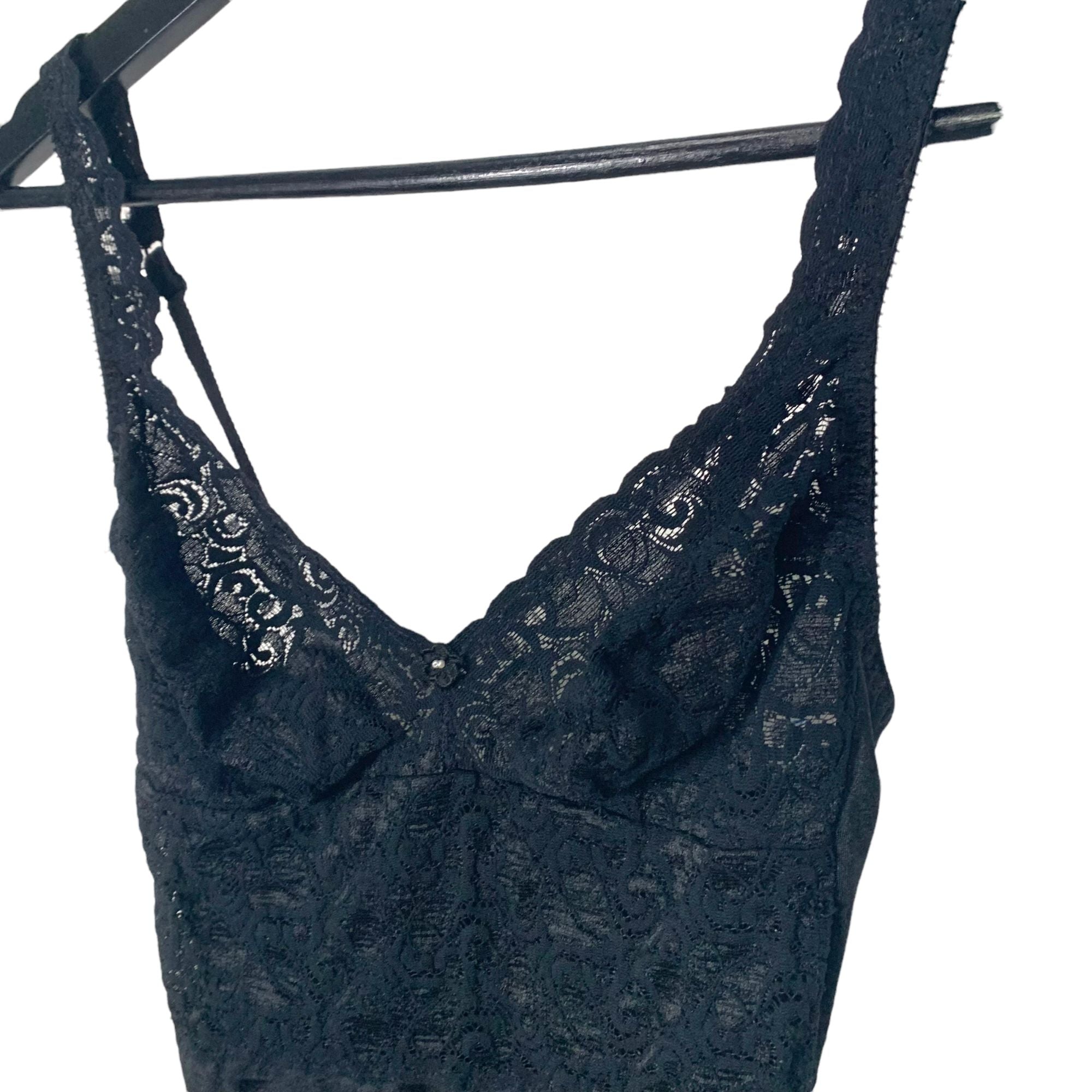 Vintage 60s Flexees Black Open Botton Built In Gusset Antron Lace Shap ...