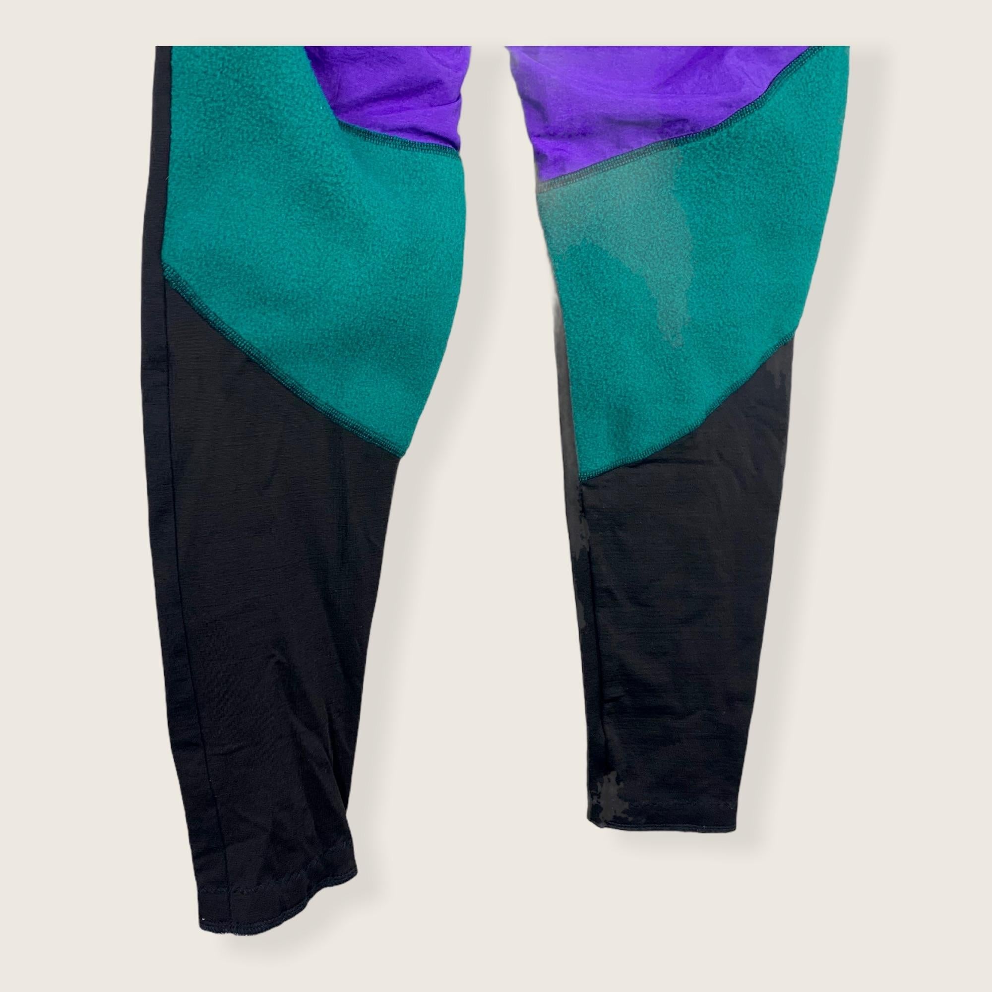 Vintage 80s Black Bottoms Colorblock Joggers Large | Shop THRILLING