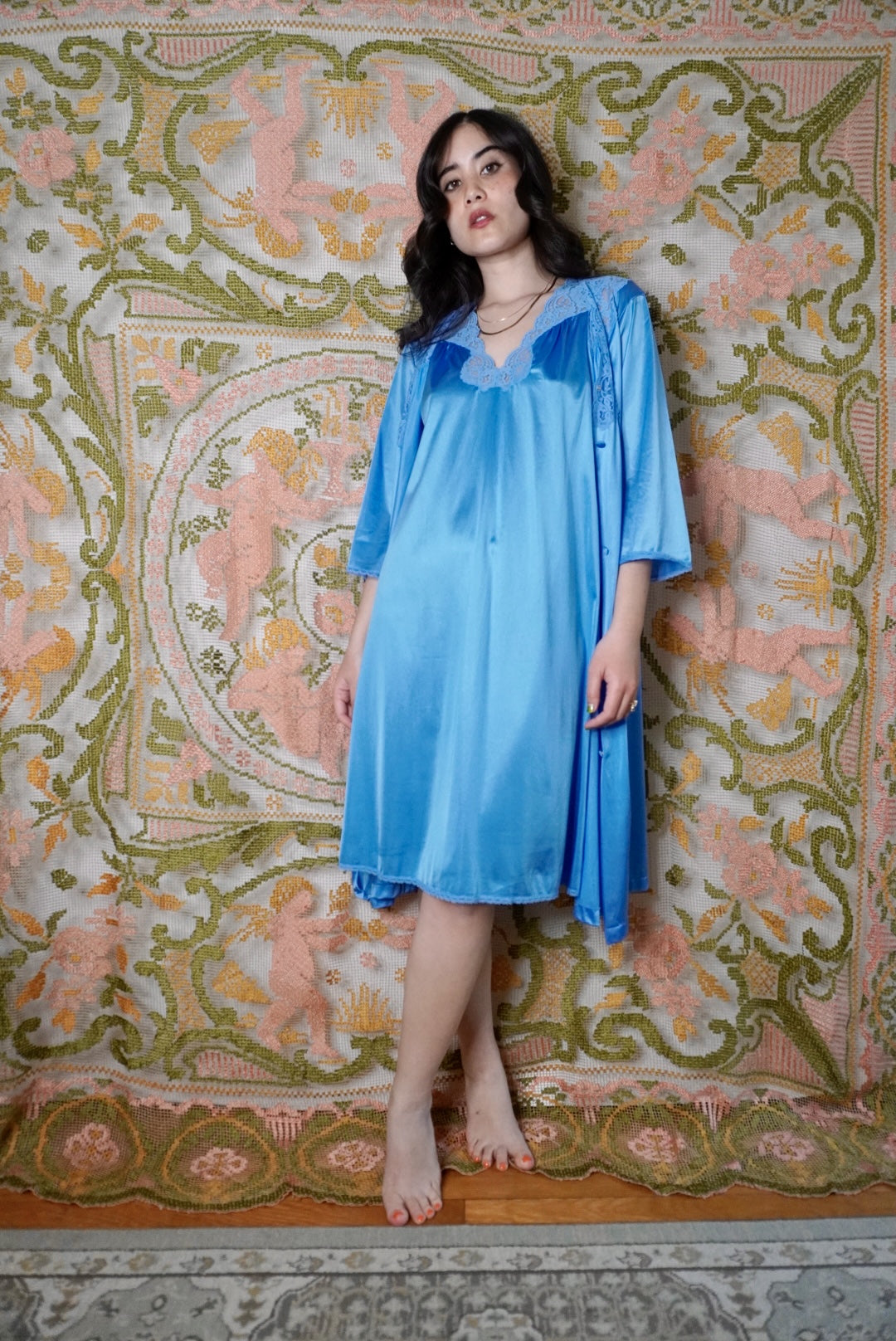 Vintage Azure Gown and Robe Set | Shop THRILLING