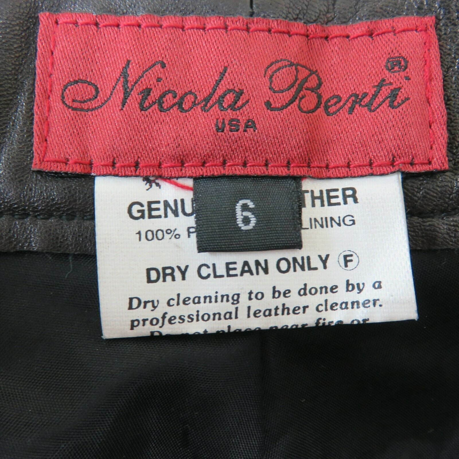 Vintage High Waist Straight Leg Leather Pants by Nicola Berti | Shop ...