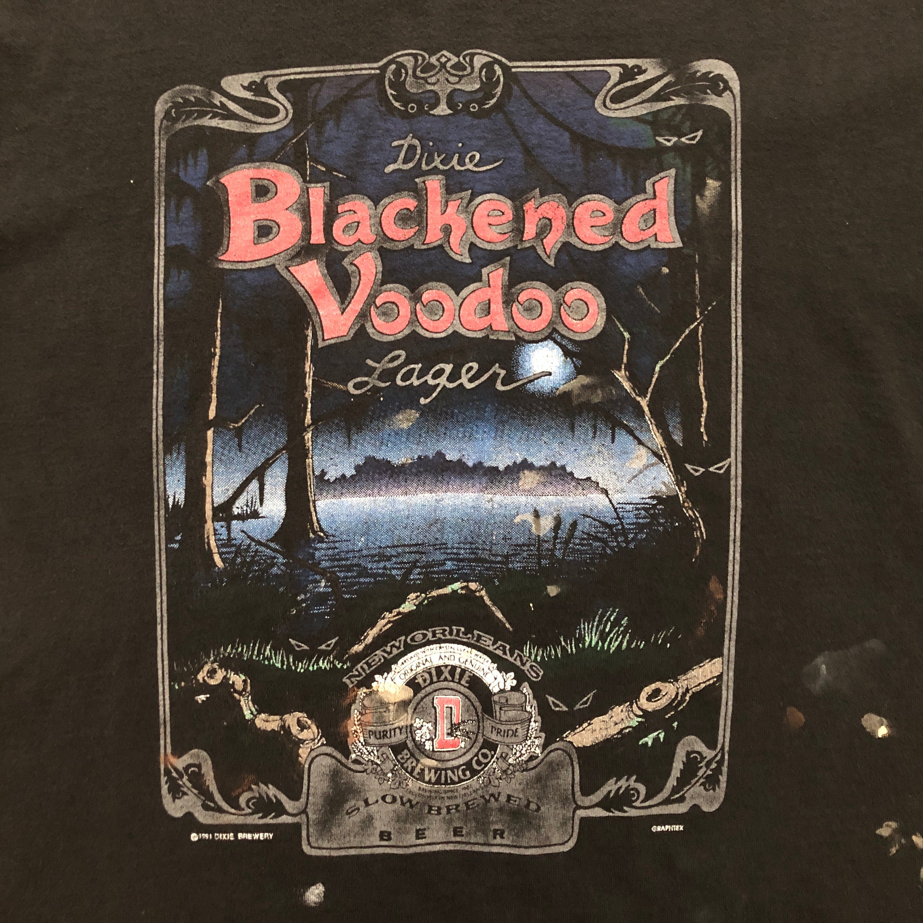Vintage Dixie Blackened Voodoo Lager '90s T-Shirt by Fruit of the Loom ...