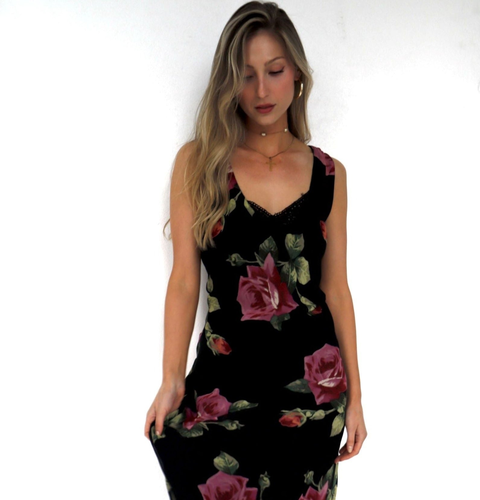 Vintage 90s Rose Dress By Her Style | Shop THRILLING