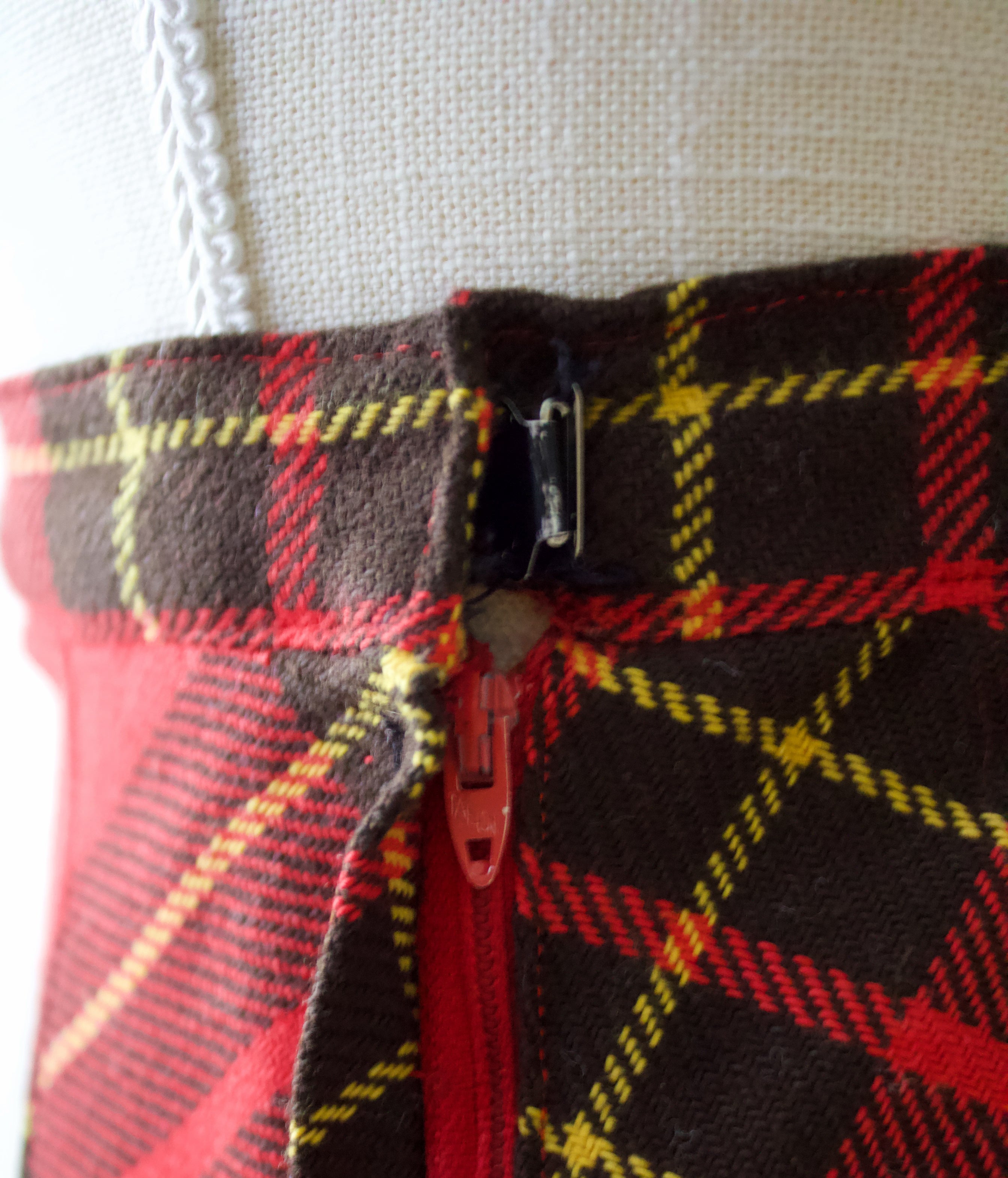 Vintage 70s Soft Poly Red Maxi Skirt with Hook and Zipper Fastener ...
