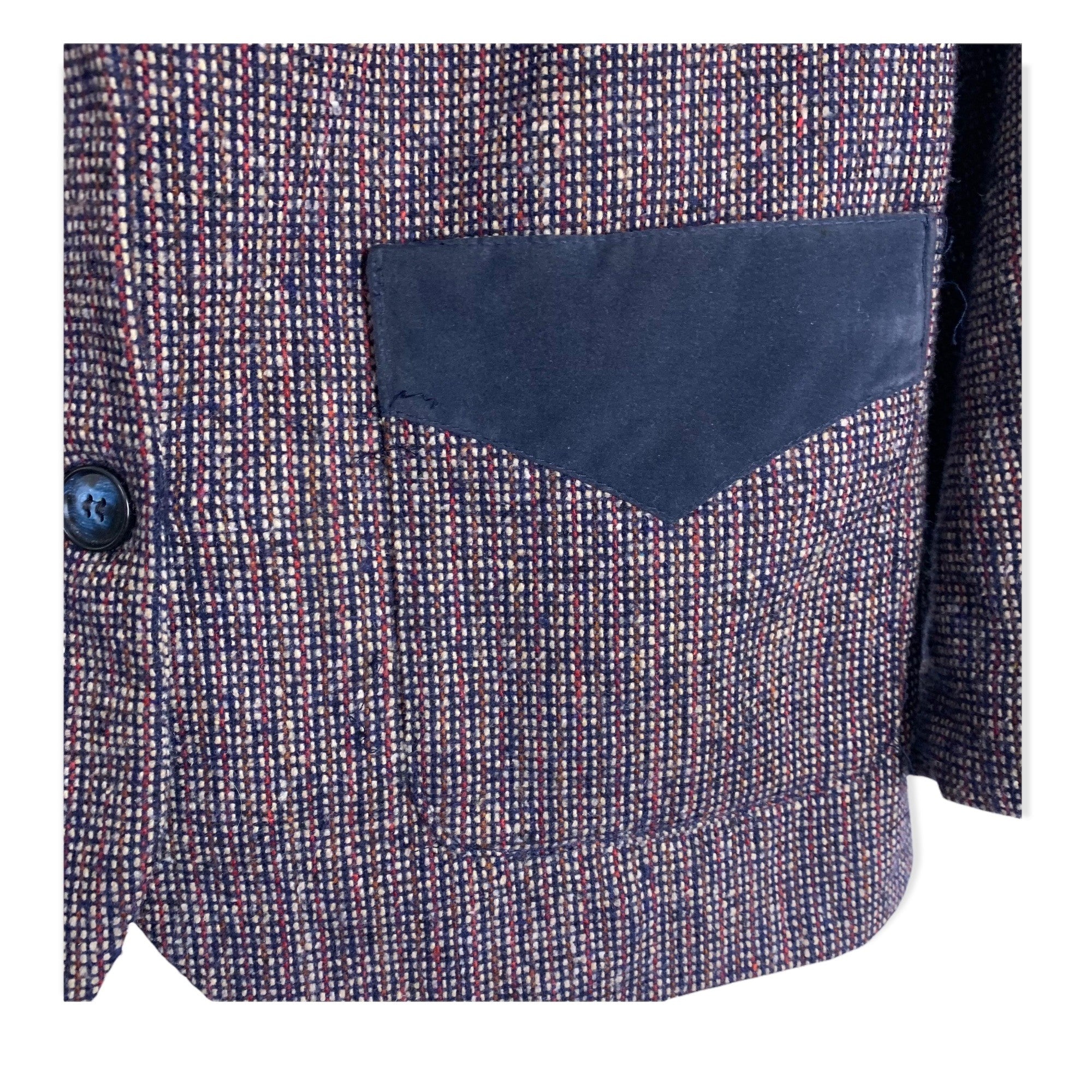 Vintage 70s Legends West Tweed Elbow Patch Jacket Large | Shop THRILLING