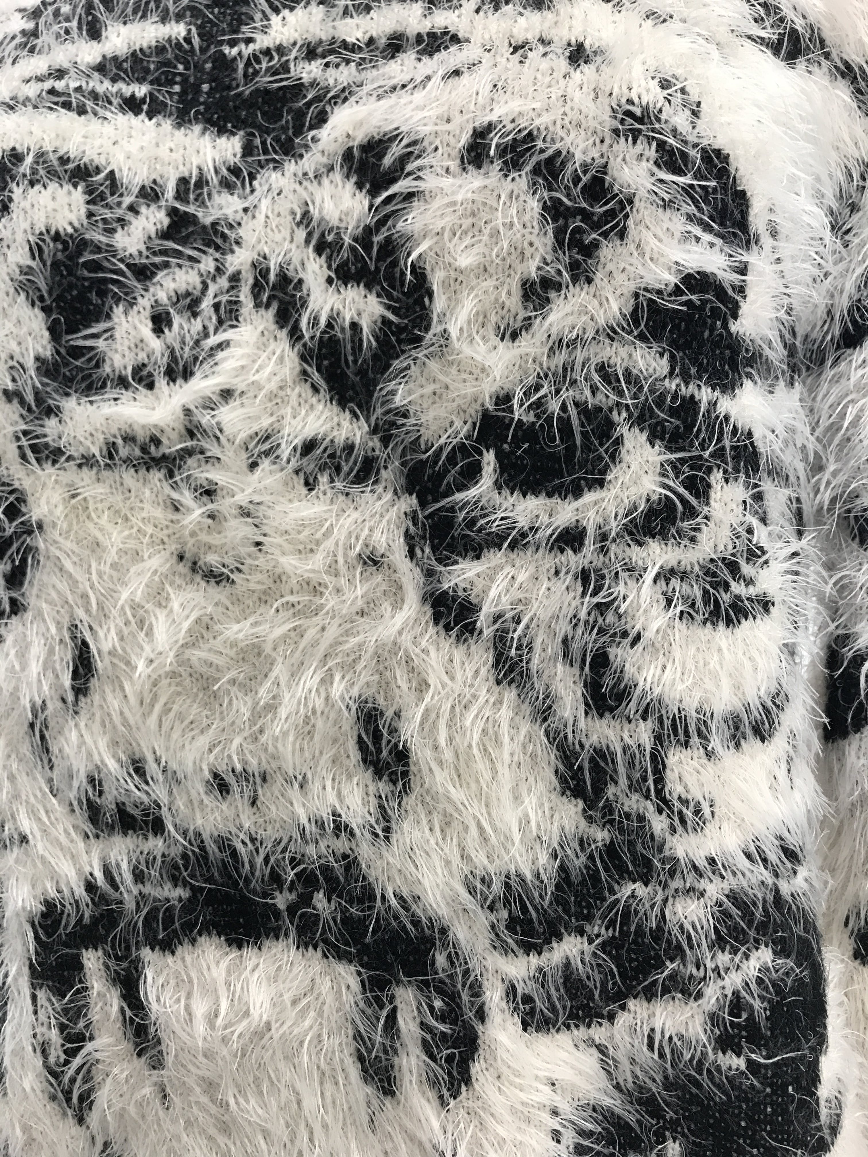 Vintage 80's Black and White Fuzzy Leopard Graphic Sweater by Parisian ...