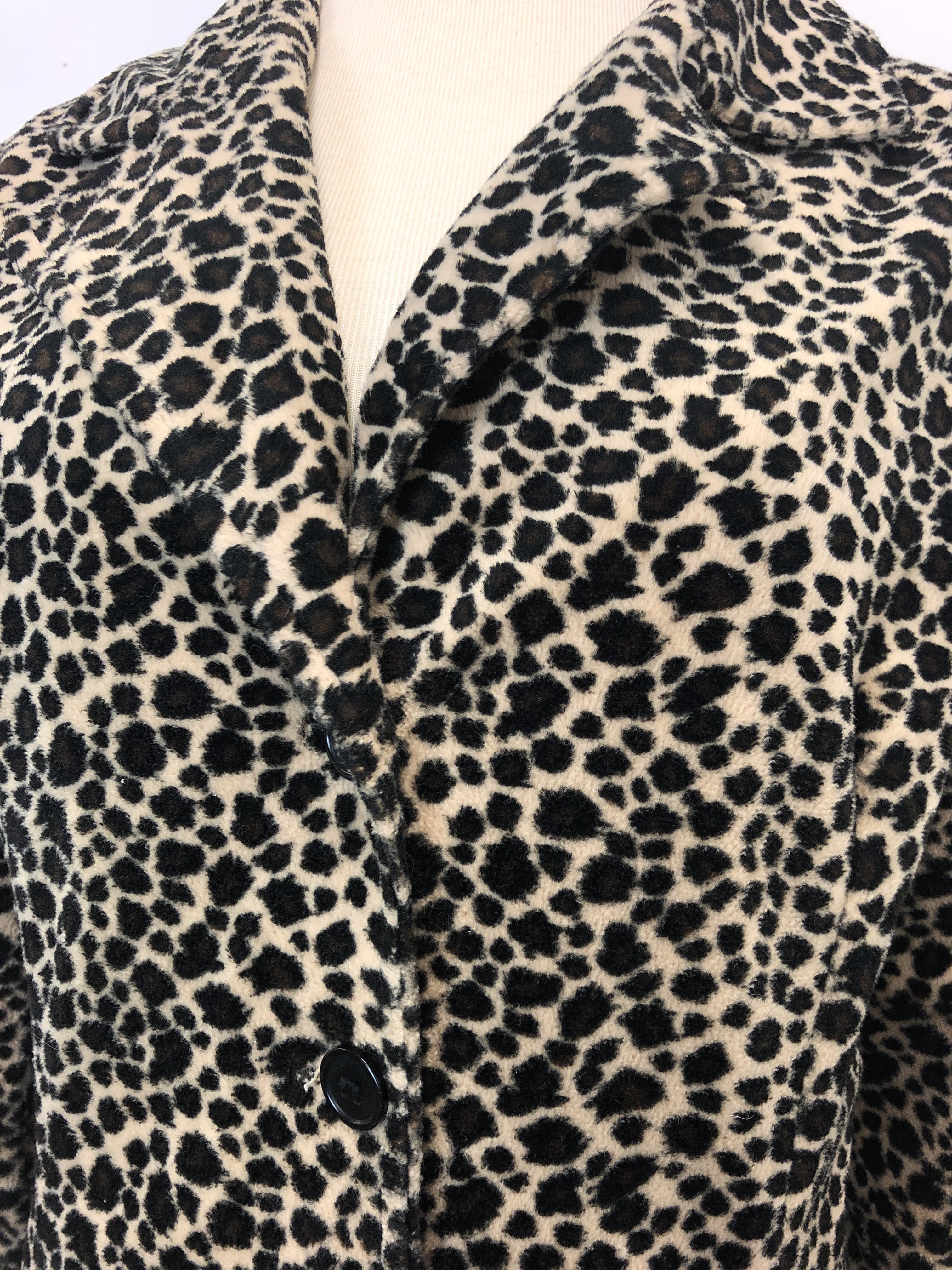 Vintage 90's Fuzzy Leopard Print Coat by Sense | Shop THRILLING