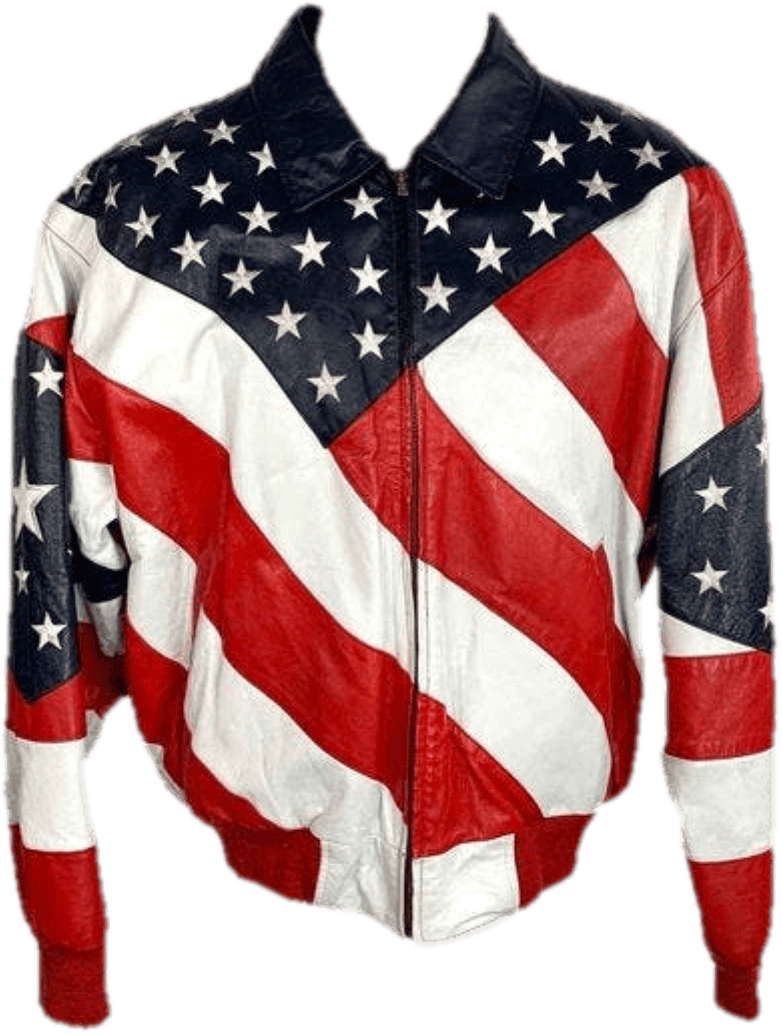 Vintage American Flag Leather Jacket by Wheremi Michael Hoban | Shop ...