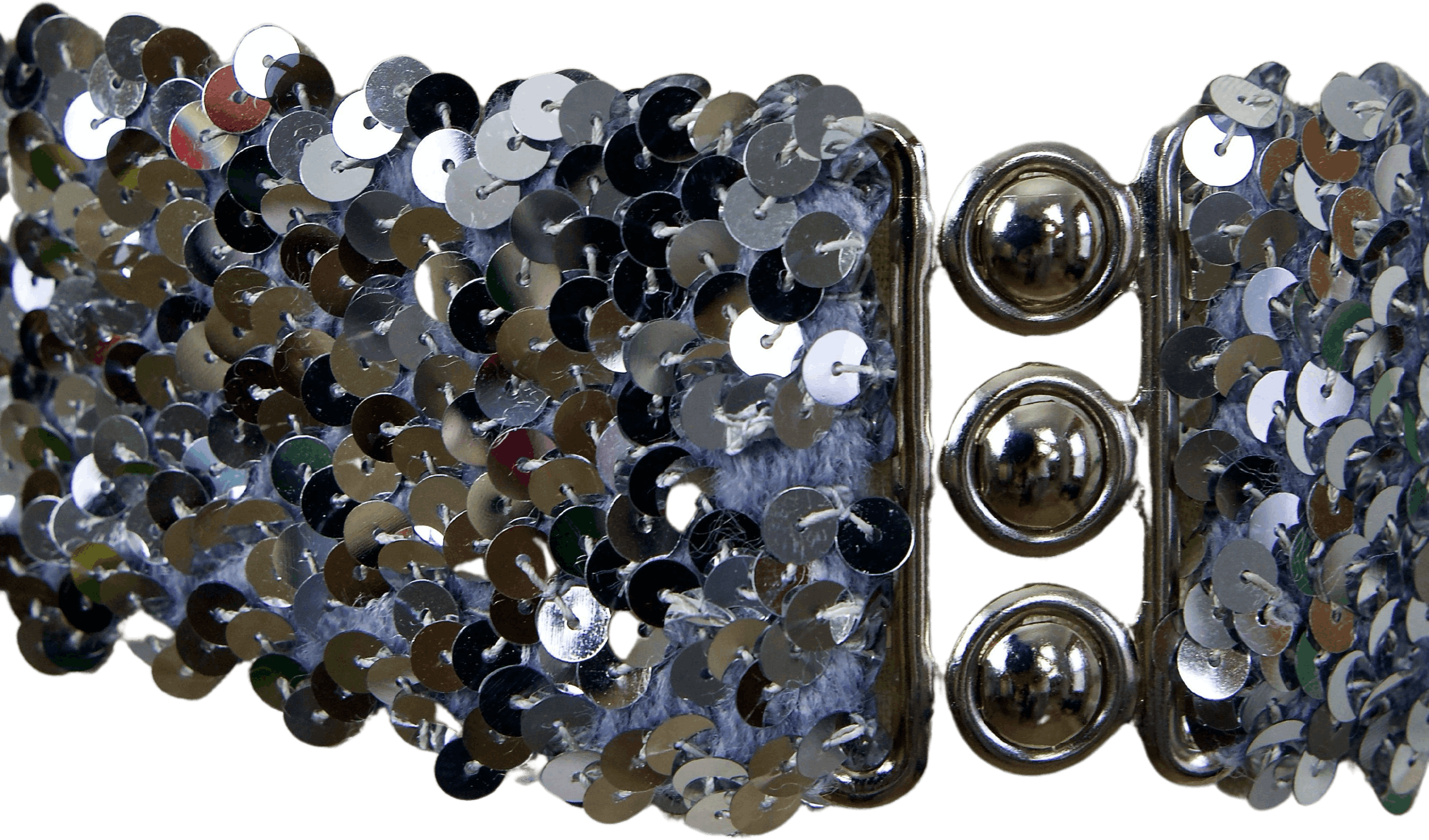 Vintage 80's Silver Sequin Stretch Elastic Metallic Disco Belt | Shop ...