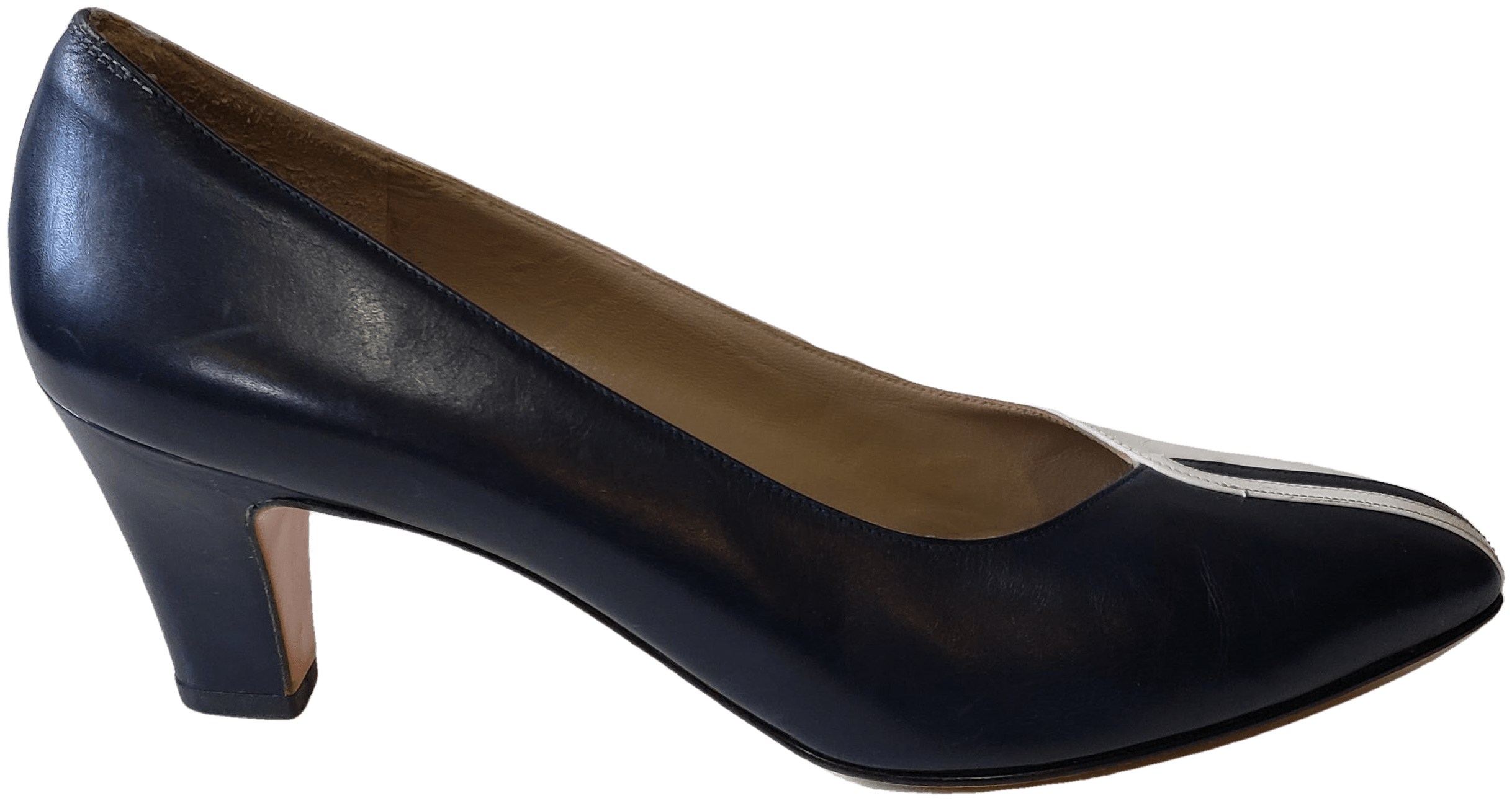 Vintage Black and White Split Heel by Salvatore Ferragamo | Shop THRILLING