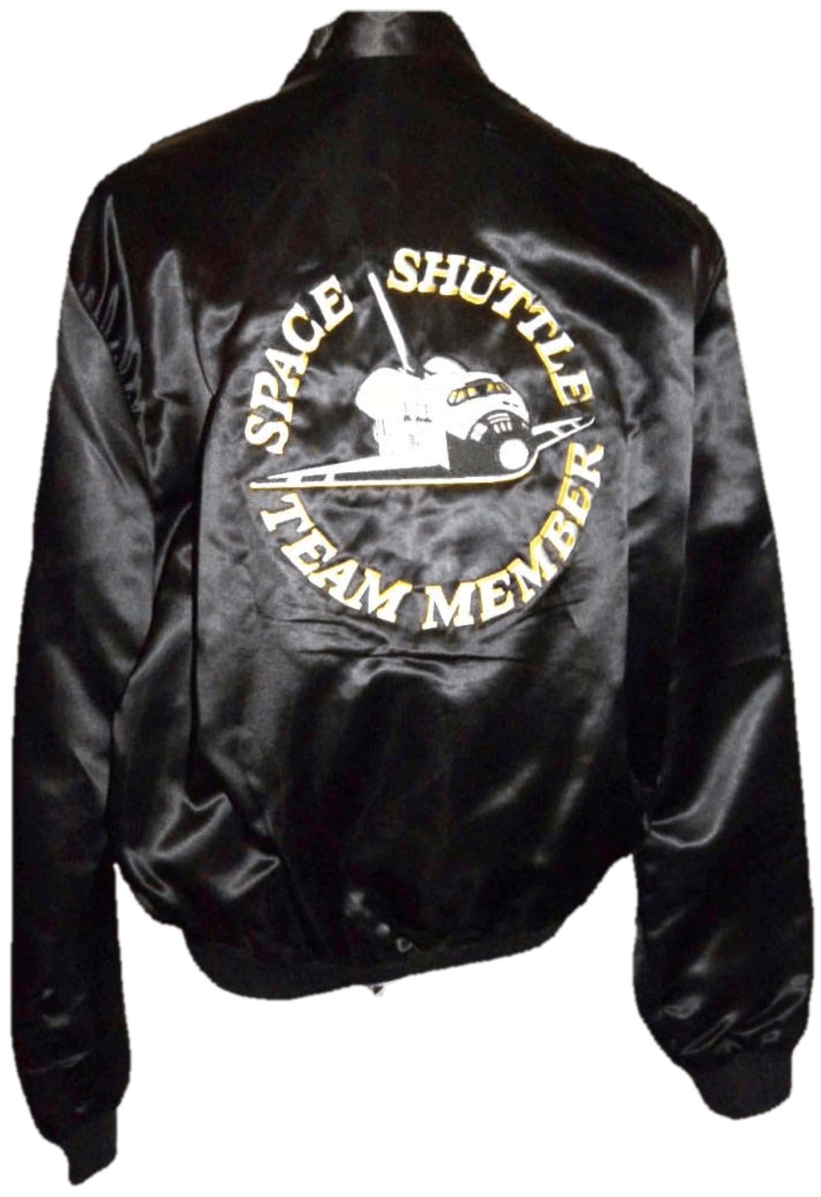 Vintage Black Satin Space Shuttle Team Member Jacket by Race Wear ...