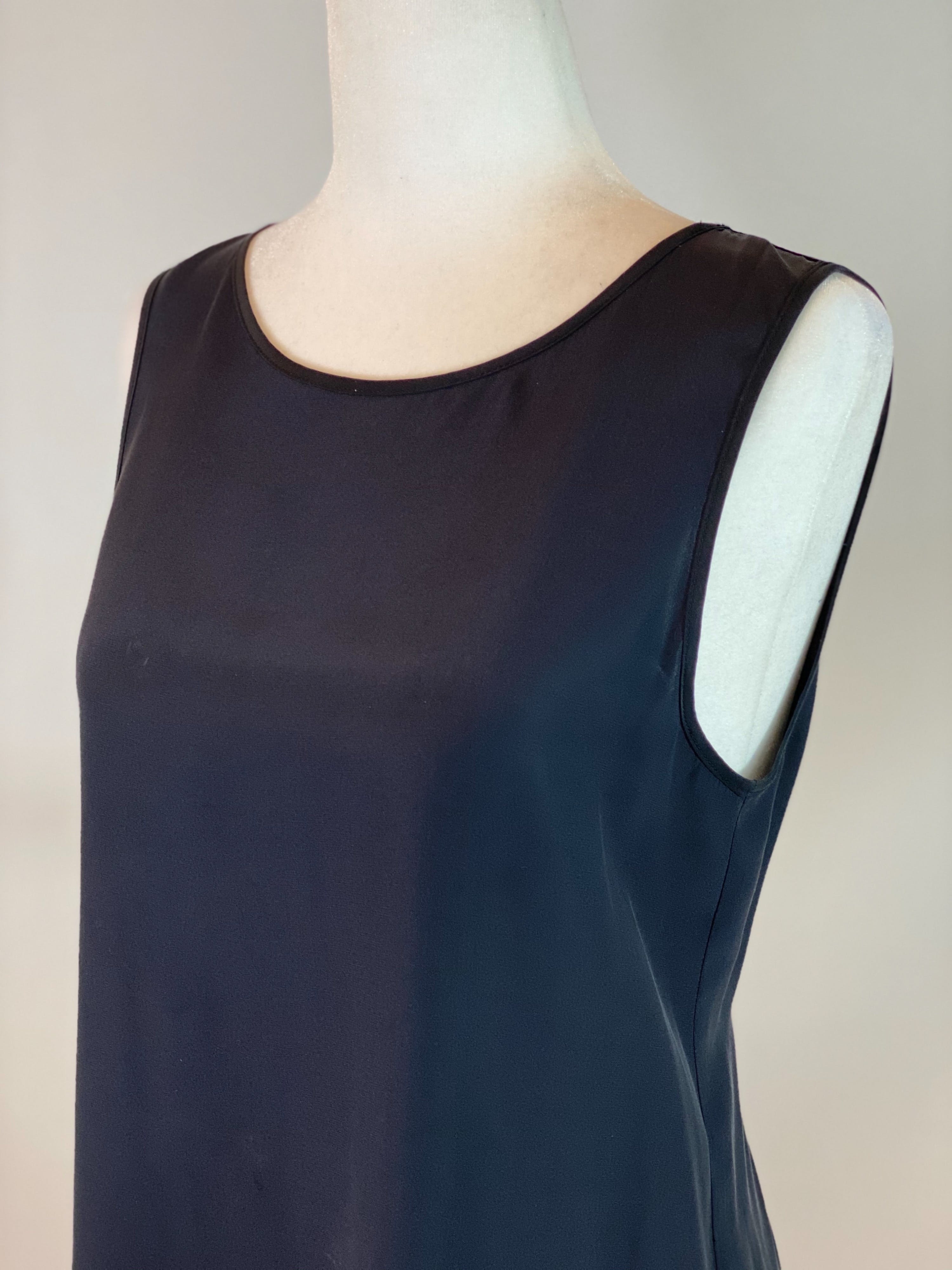 Vintage Black Tank with Open Back and High Low Hem by Parker | Shop ...